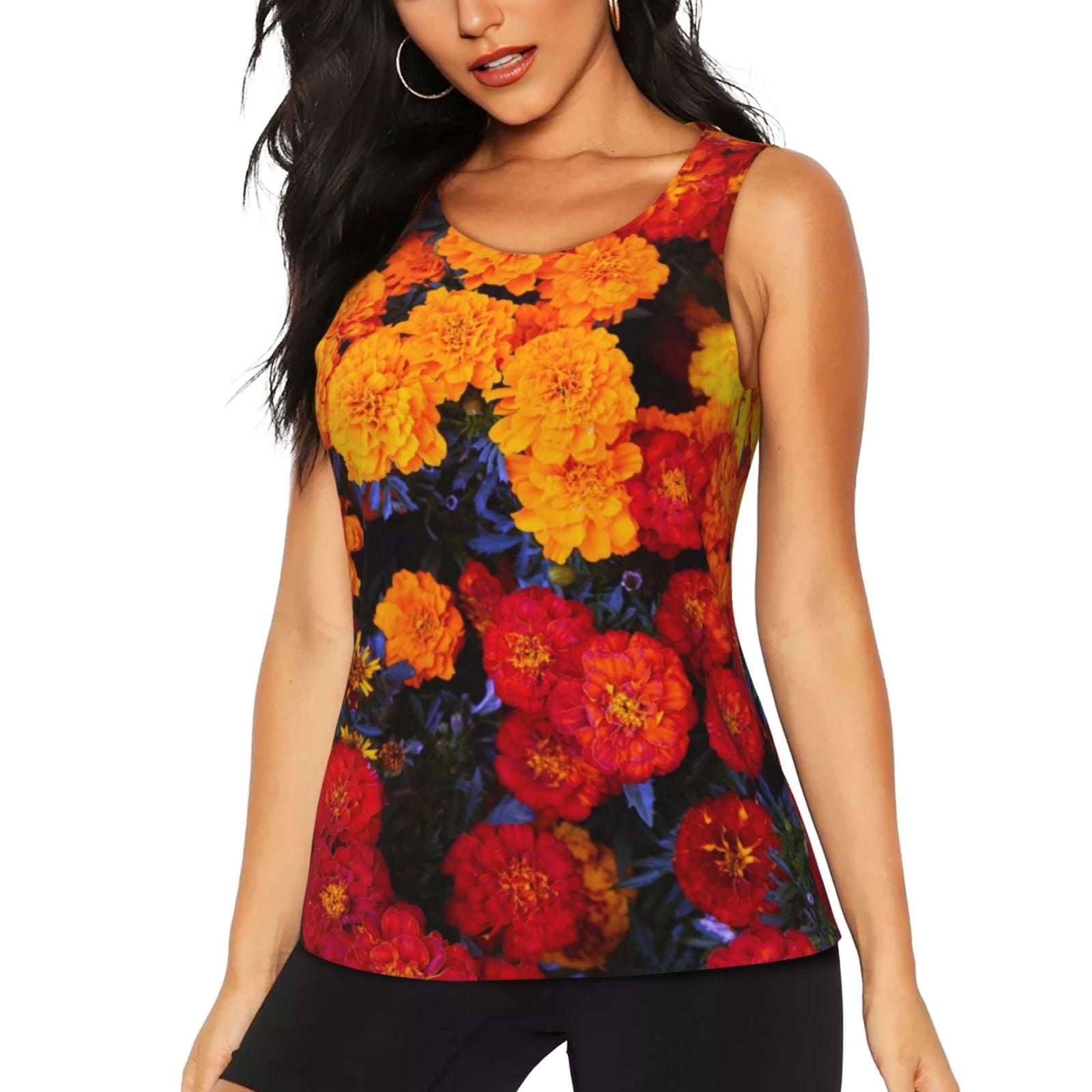 Derioi Marigold Flowers In Different Colors for Workout Tops for Women ...