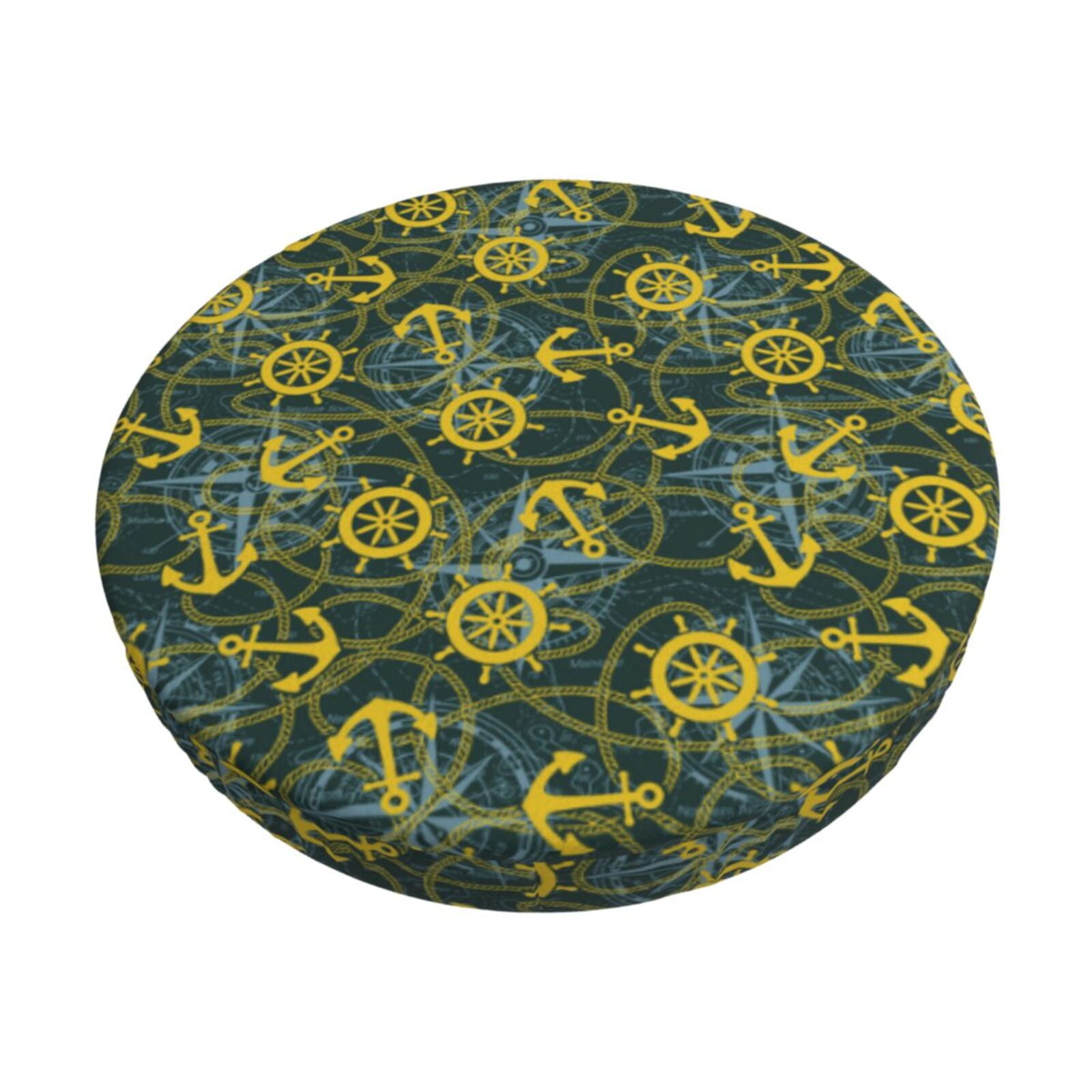Derioi Marine Anchors And Compass for Round Bar Chair Cushion Cover ...