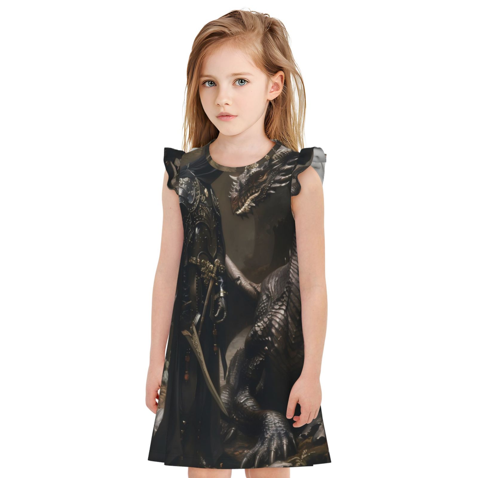 Derioi Medieval Knight And Dragon for Girls Nightgowns Night Dress ...
