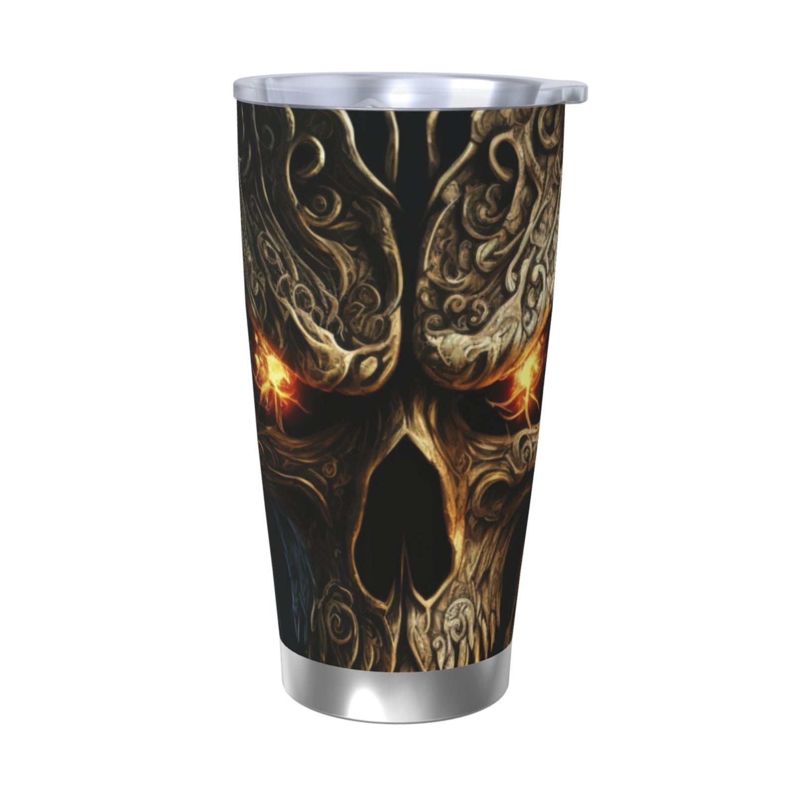 Derioi Metal Evil Skull for 20oz Tumbler with Lid for Hot and Cold ...