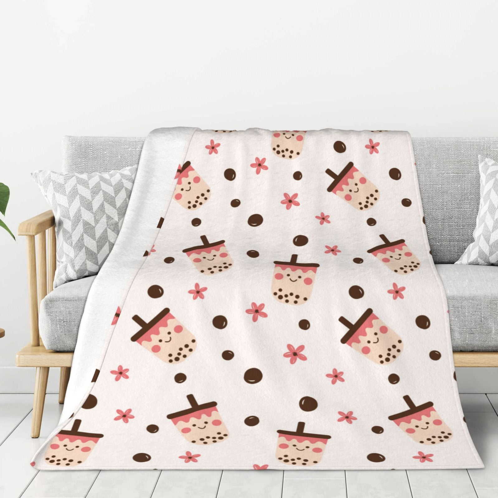 Derioi Milk Tea4 for Fleece Throw Blanket ,for Couch Sofa Warm Cozy ...