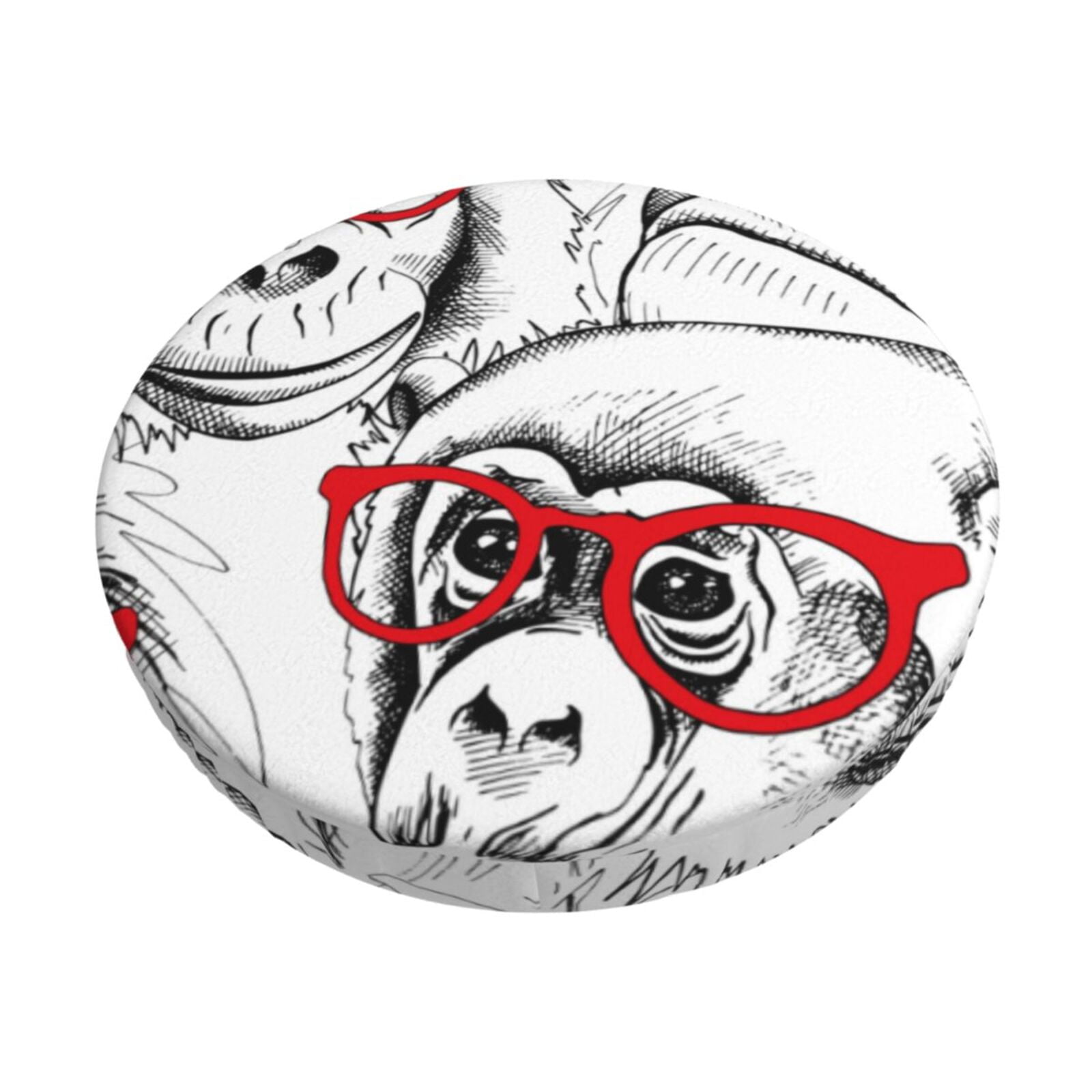 Derioi Monkey for Round Bar Chair Cushion Cover Round Stool Cover ...