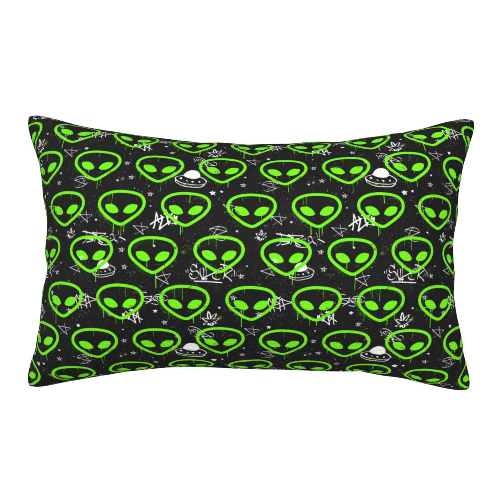 Derioi Monster Neon Head for Double-sided Pillow Cover with Concealed ...