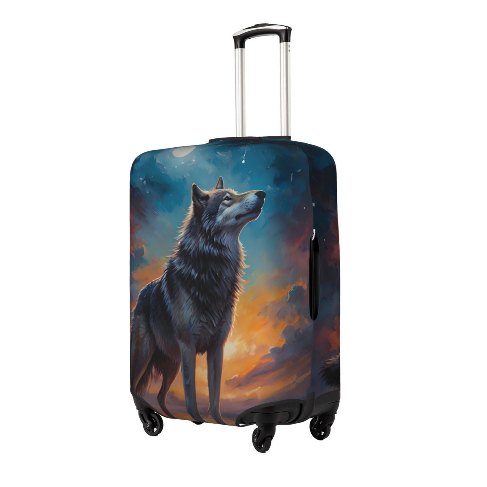 Derioi Moonlit Night Sky Wolf for Suitcase Cover Protector Fit 18-32 ...