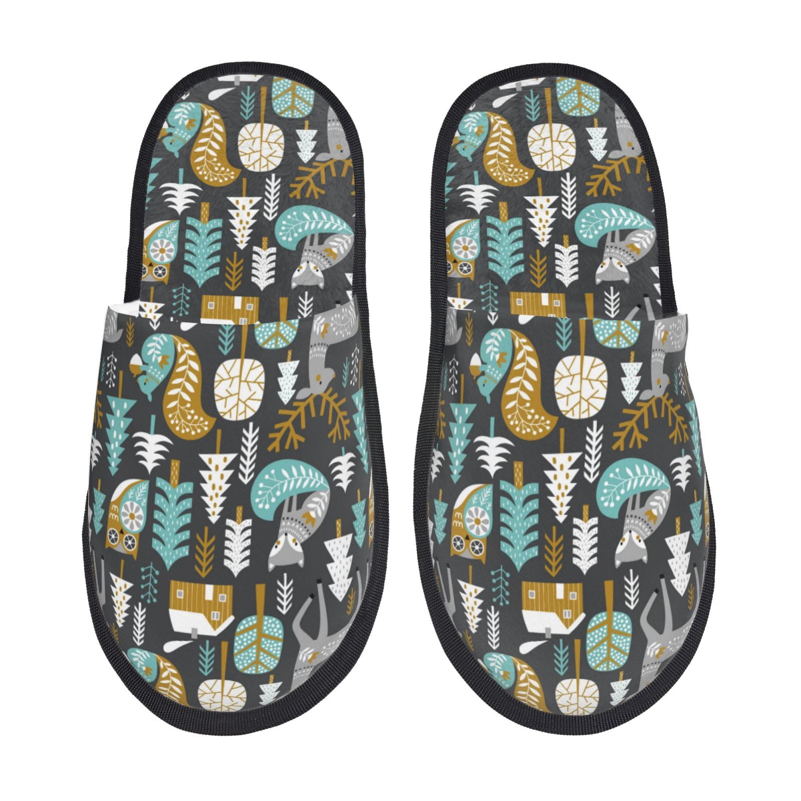 Derioi Moose Squirrel owls tree for Slippers Indoor Outdoor Anti-Skid ...