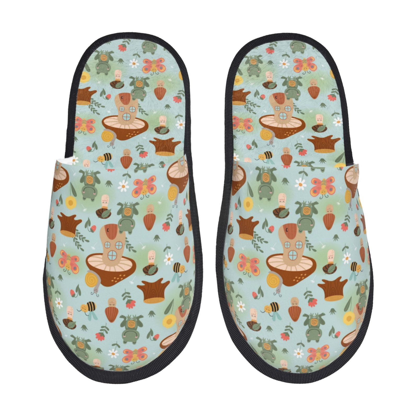 Derioi Mushroom House Insect Frog for Slippers Indoor Outdoor Anti-Skid ...