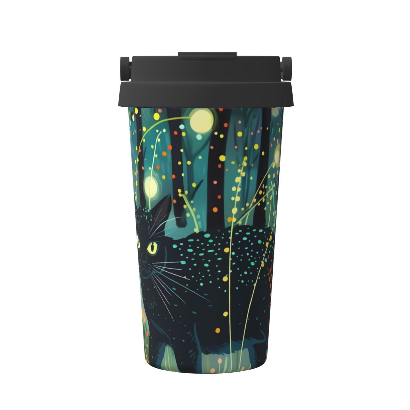 Derioi Mystical Black Cat Fireflies for Stainless Steel Reusable ...