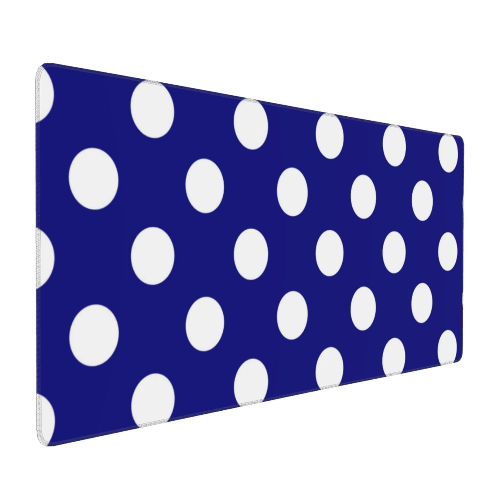 Derioi Navy And White Polka Dot for Large Non-Slip Gaming Mouse Pad 16 ...