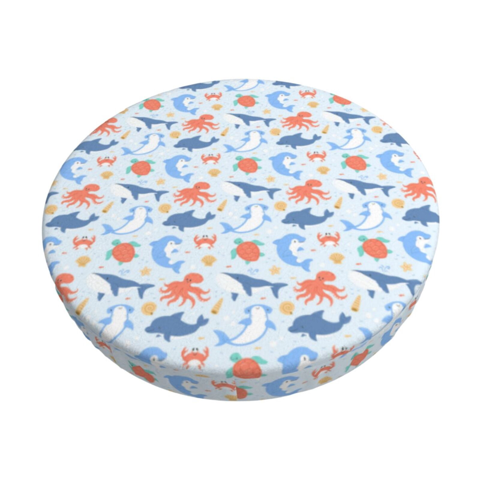 Derioi Ocean animals for Round Bar Chair Cushion Cover Round Stool ...