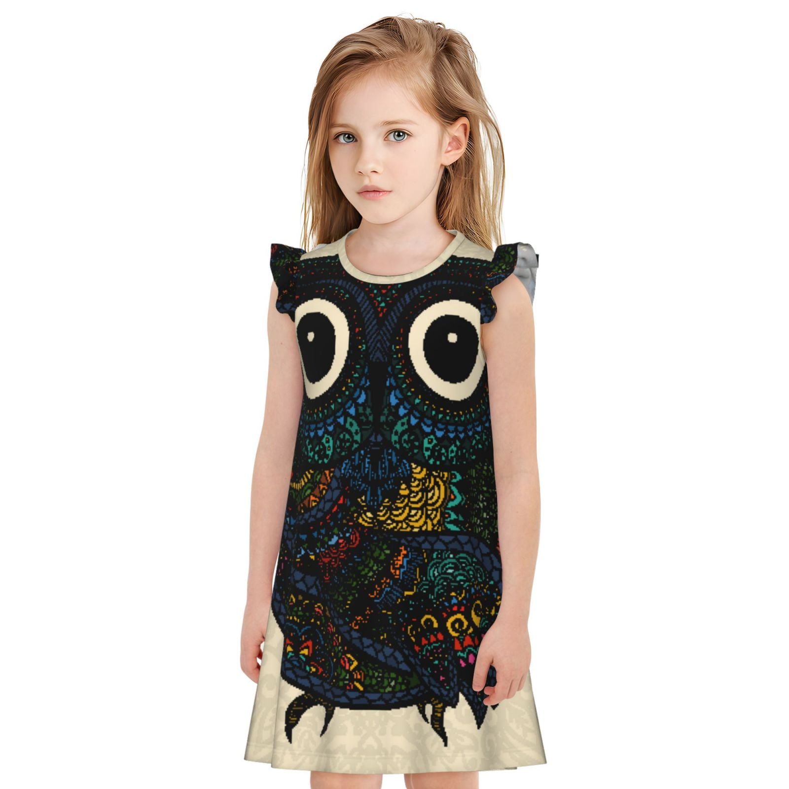 Derioi Owl with Mandala for Girls Nightgowns Night Dress Sleepwear ...
