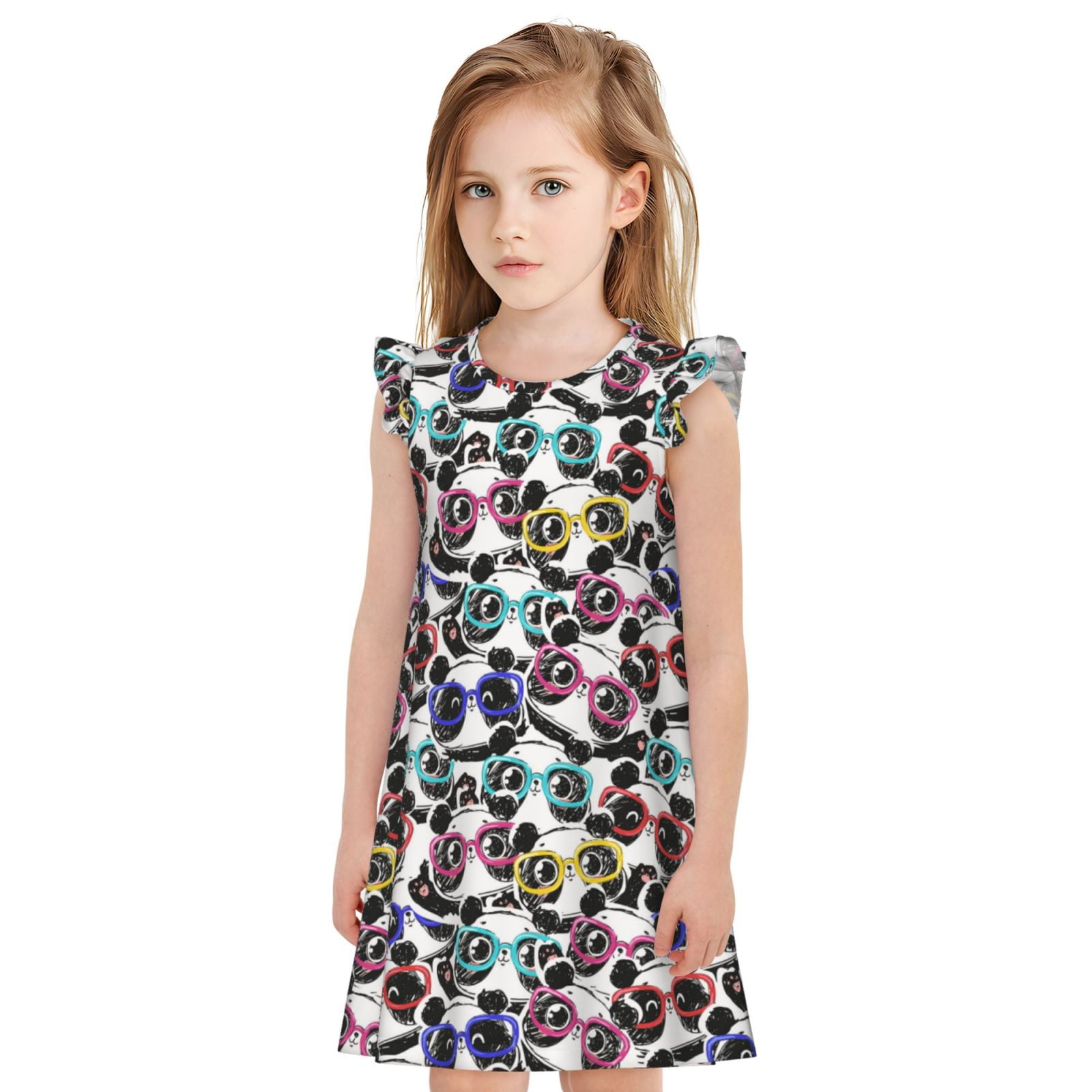 Derioi Panda And Glasses for Girls Nightgowns Night Dress Sleepwear ...