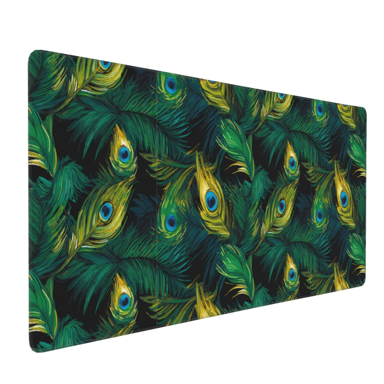 Derioi Peacock Feathers2 for Large Non-Slip Gaming Mouse Pad 16"x35.5 ...