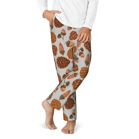 Derioi Pinecone Autumn Pattern for Pajama Pants Men Elastic Waistband Sleep Pajama Pant Pj Pants ...