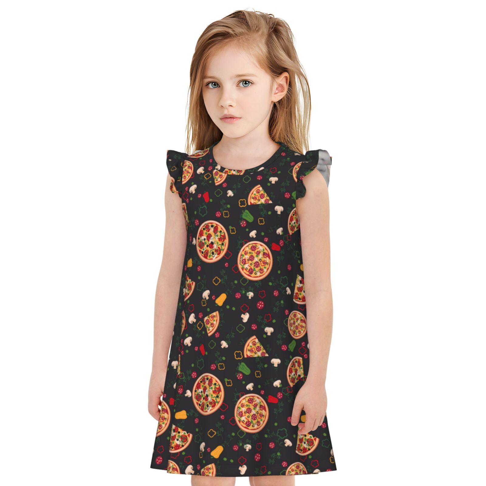 Derioi Pizzas Mushrooms for Girls Nightgowns Night Dress Sleepwear ...