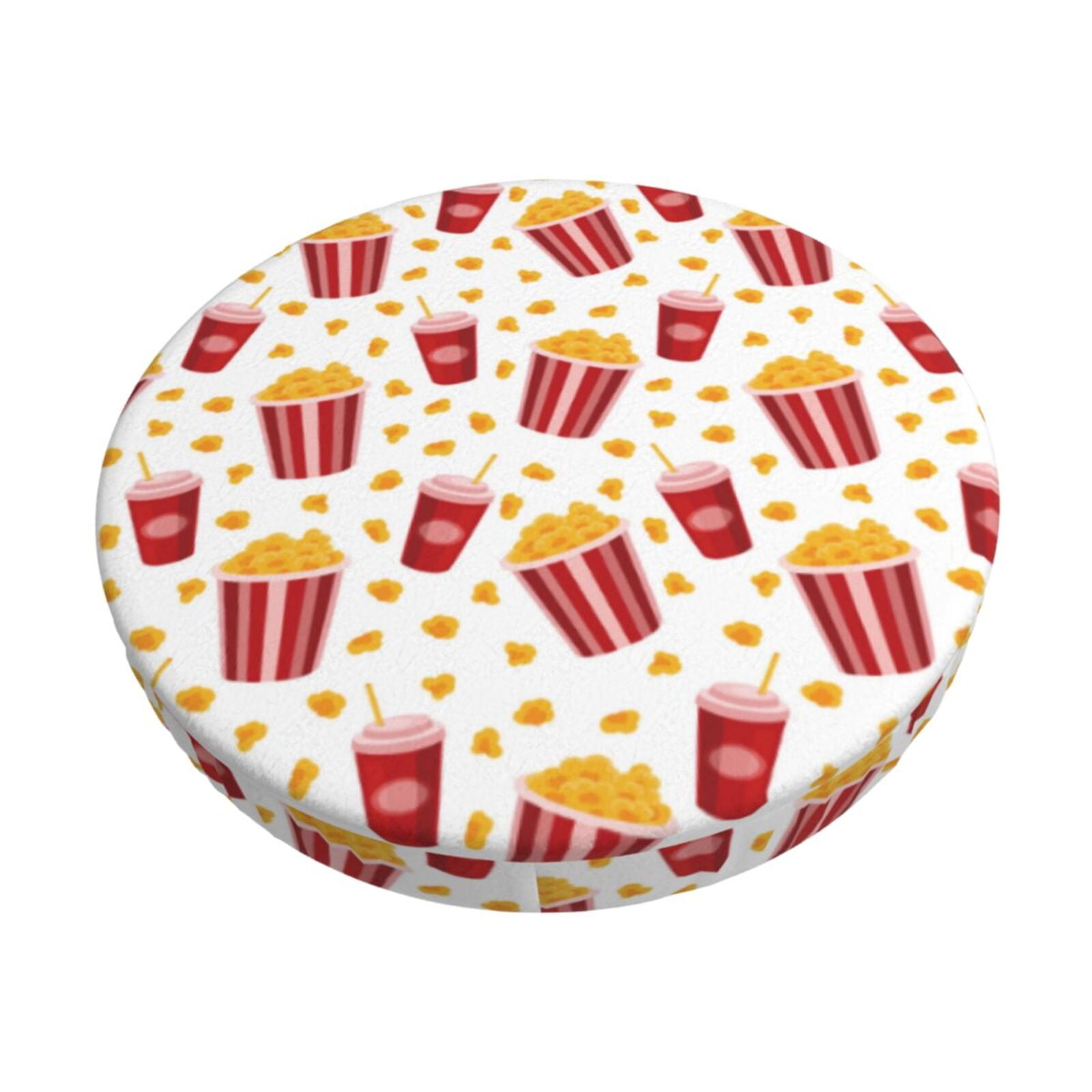 Derioi Popcorn for Round Bar Chair Cushion Cover Round Stool Cover ...