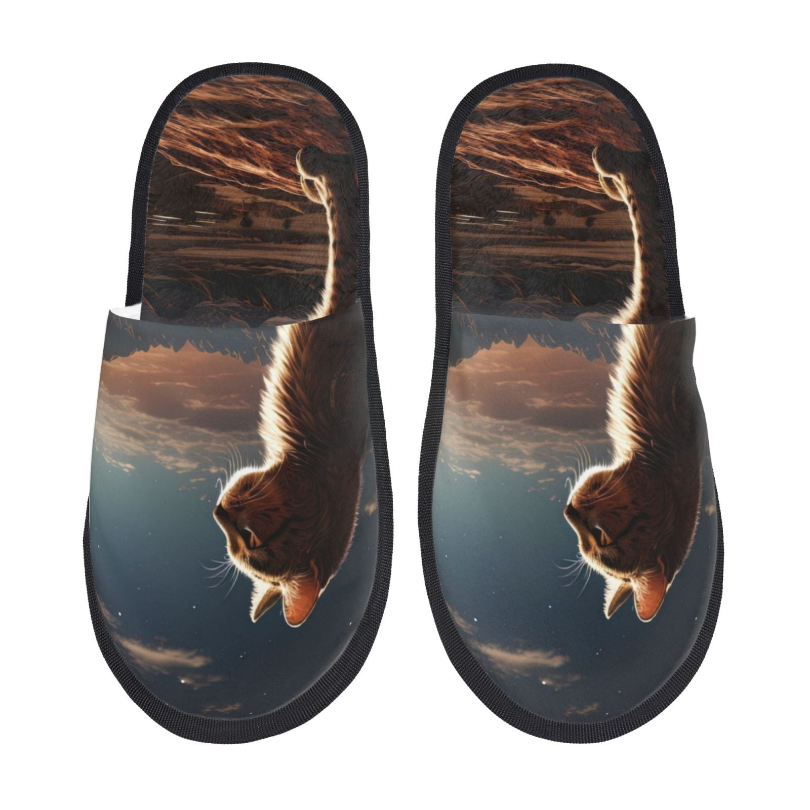 Derioi Pyramid Desert Cat for Slippers Indoor Outdoor Anti-Skid Warm ...