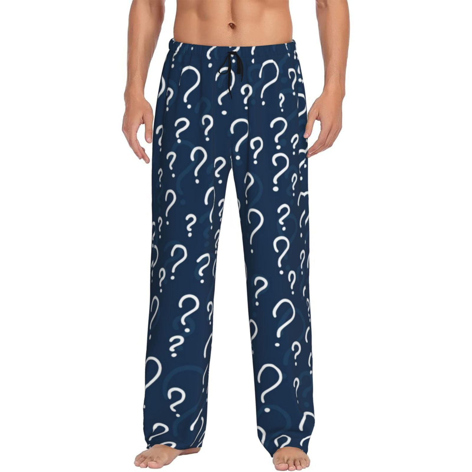 Derioi Question Marks for Men's Pajama Pants with Pockets and ...