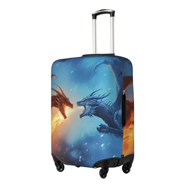Derioi Red And Blue Fire Dragon A for Suitcase Cover Protector Fit 18 ...