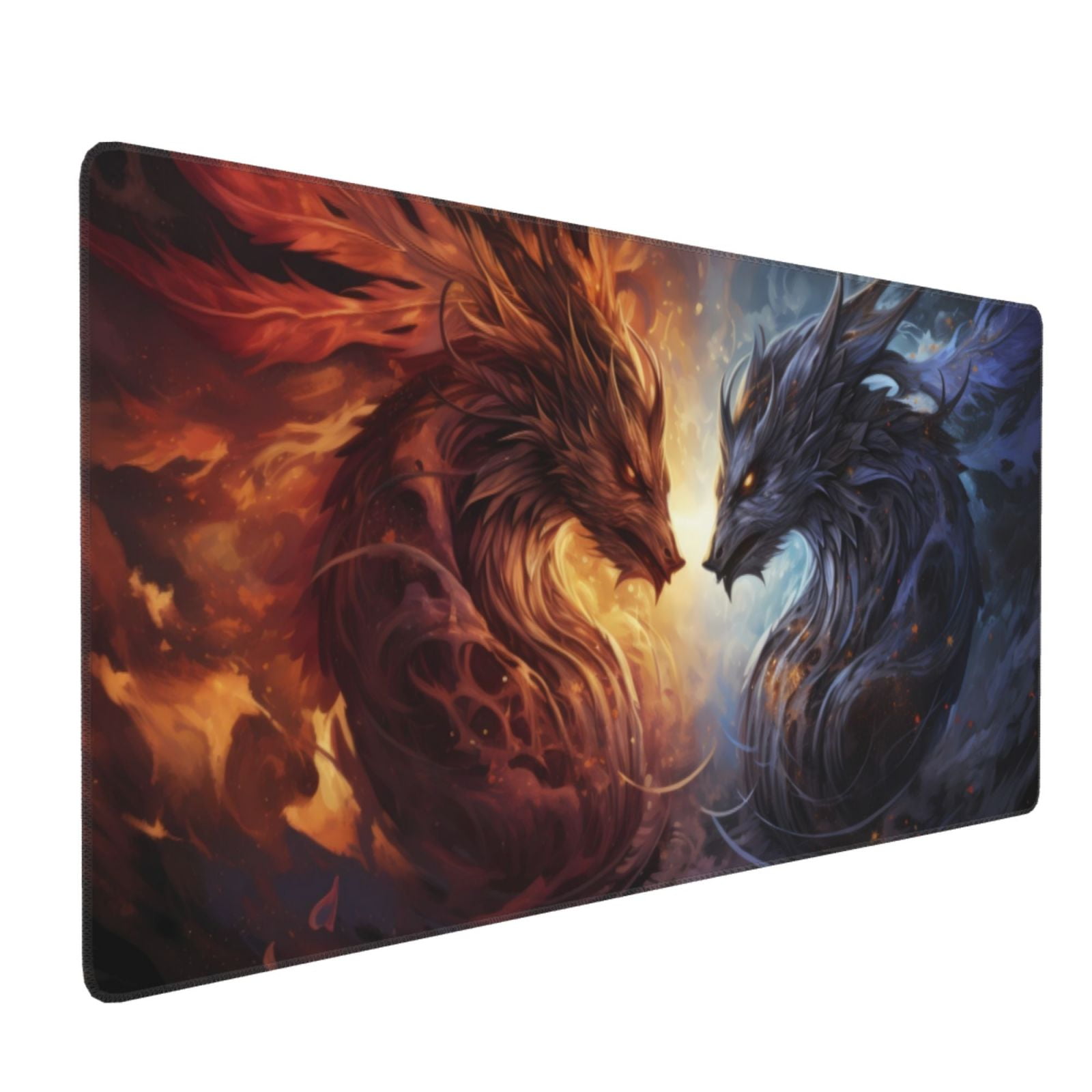 Derioi Red And White Beast for Large Non-Slip Gaming Mouse Pad 16"x35.5 ...