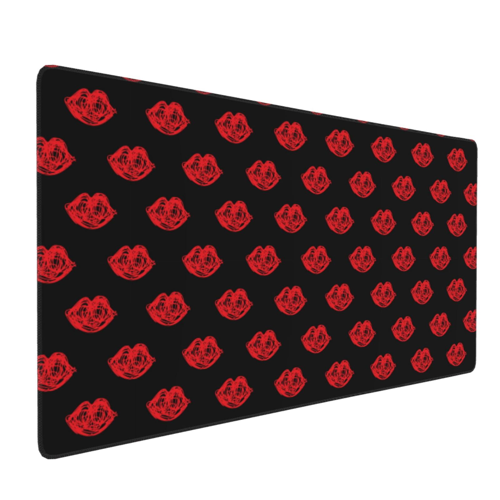 Derioi Red Beautiful Lips for Large Non-Slip Gaming Mouse Pad 16"x35.5 ...