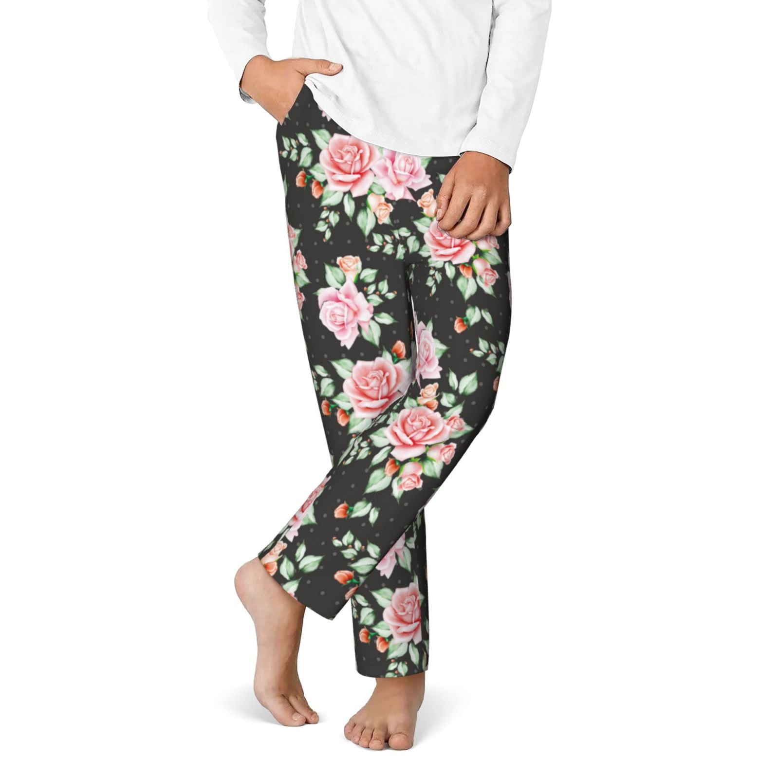 Derioi Rose Flowers for Pajama Pants Men Elastic Waistband Sleep Pajama ...