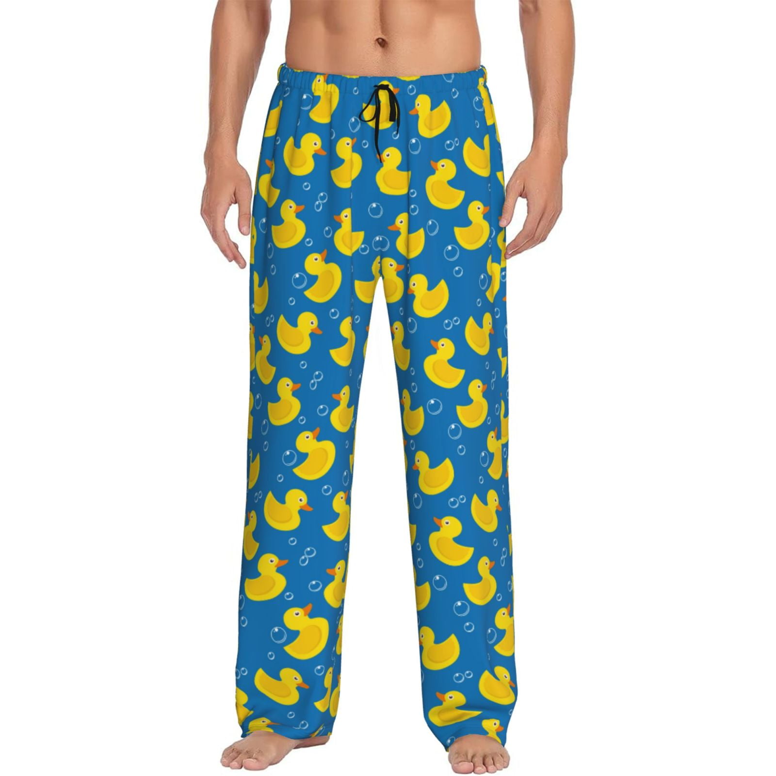 Derioi Rubber Duck for Men's Pajama Pants with Pockets and Drawstring ...