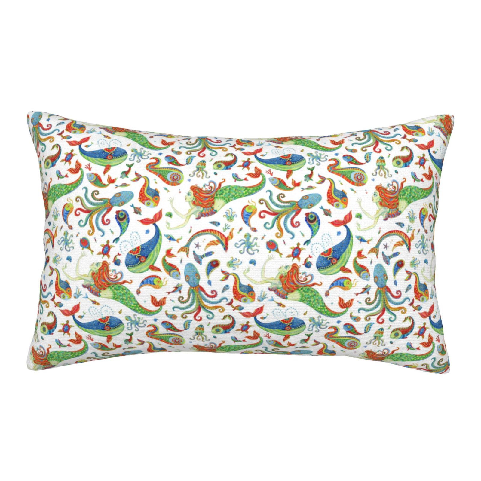 Derioi Sea Animals 1 for Double-sided Pillow Cover with Concealed ...