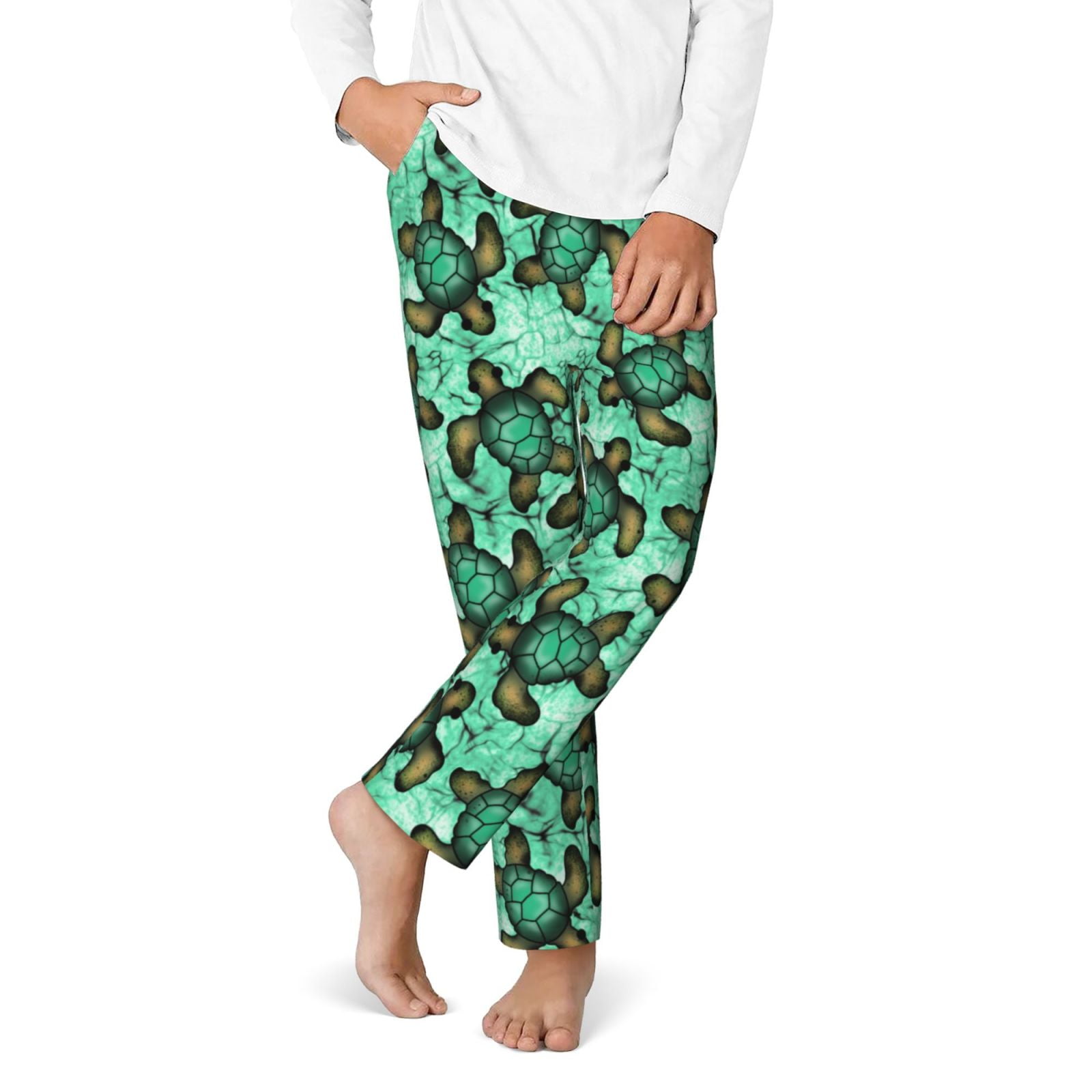 Derioi Sea Turtle for Pajama Pants Men Elastic Waistband Sleep Pajama ...