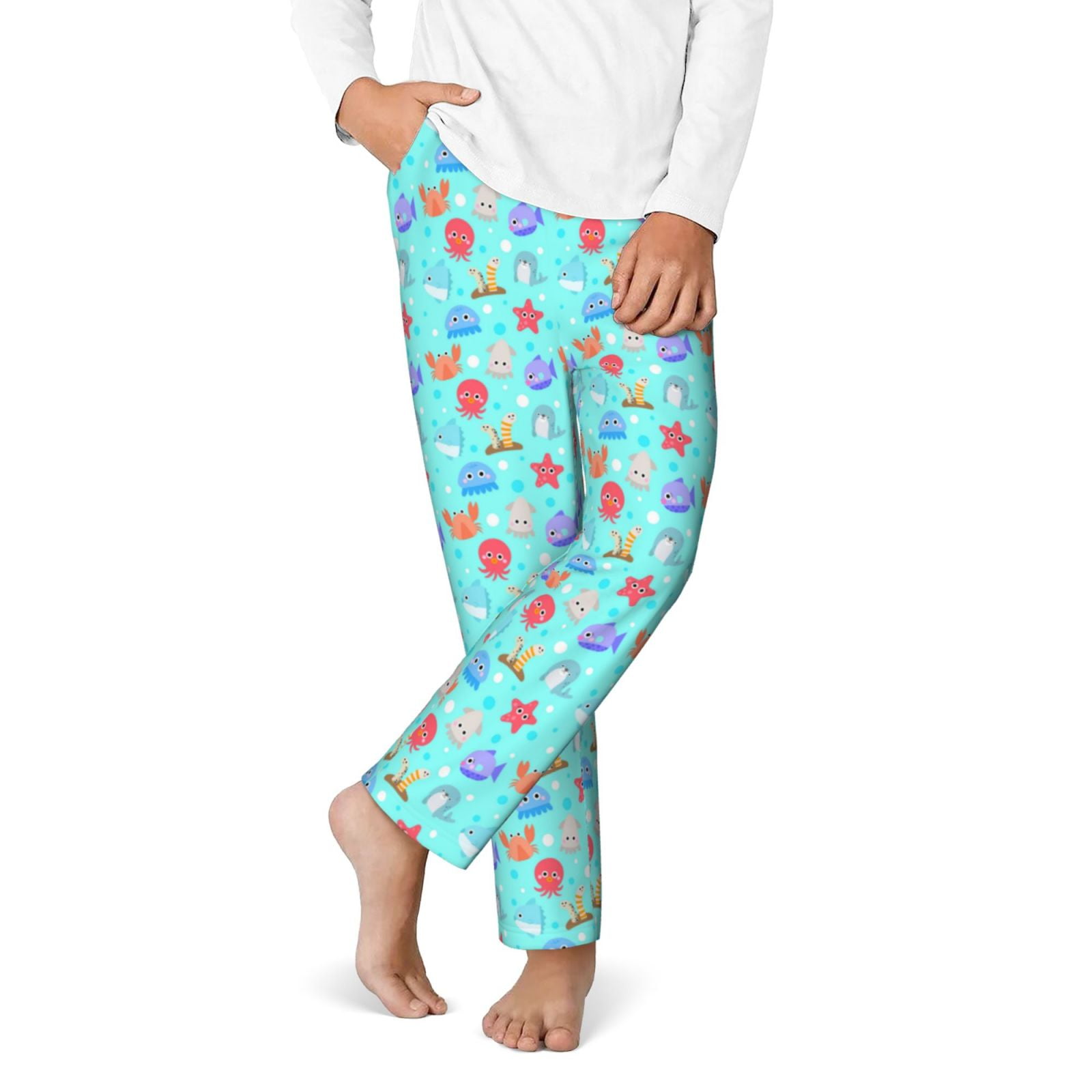 Derioi Sea animals for Pajama Pants Men Elastic Waistband Sleep Pajama ...