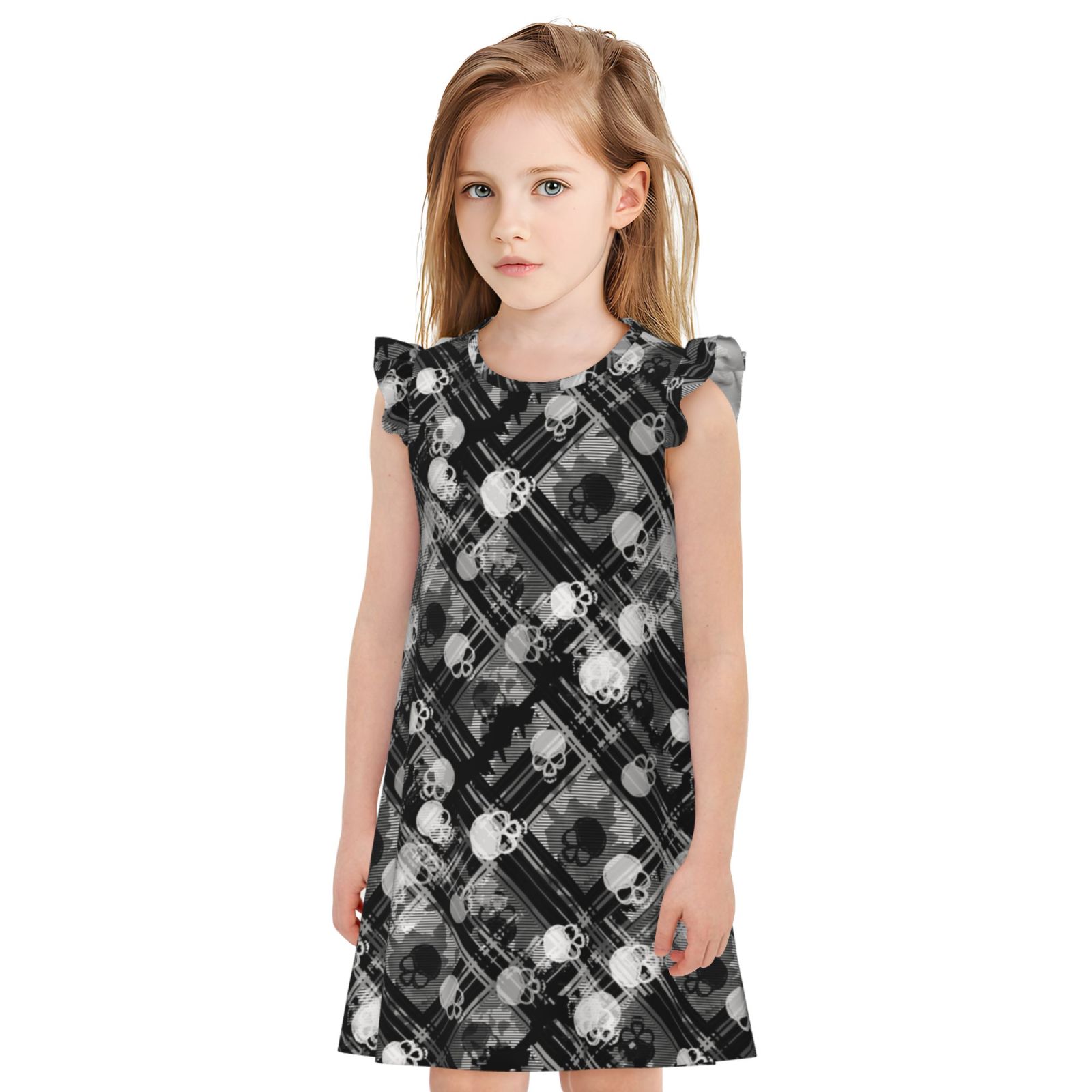 Derioi Seamless Pattern With Skulls for Girls Nightgowns Night Dress ...