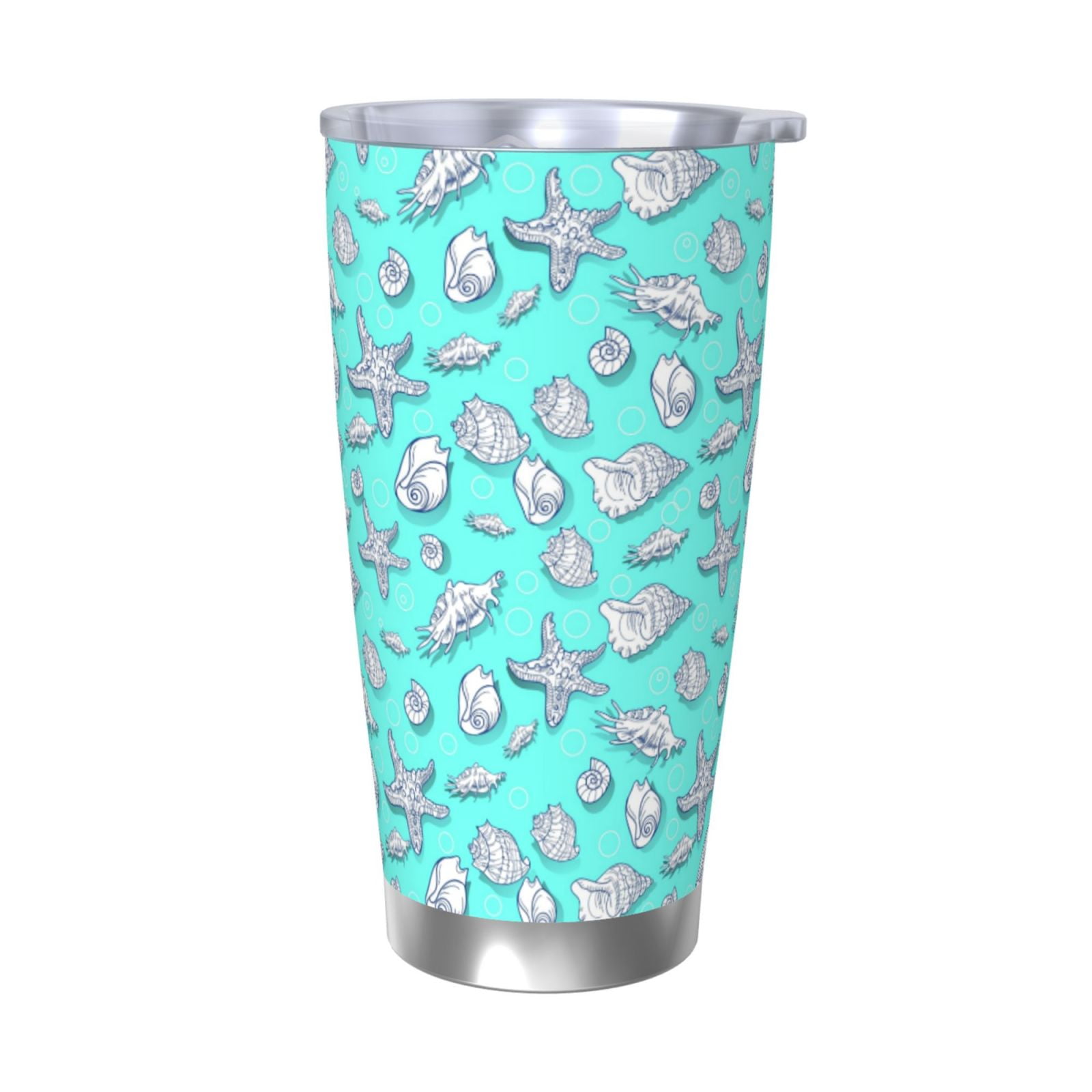 Derioi Seashell And Starfish for 20oz Tumbler with Lid for Hot and Cold ...