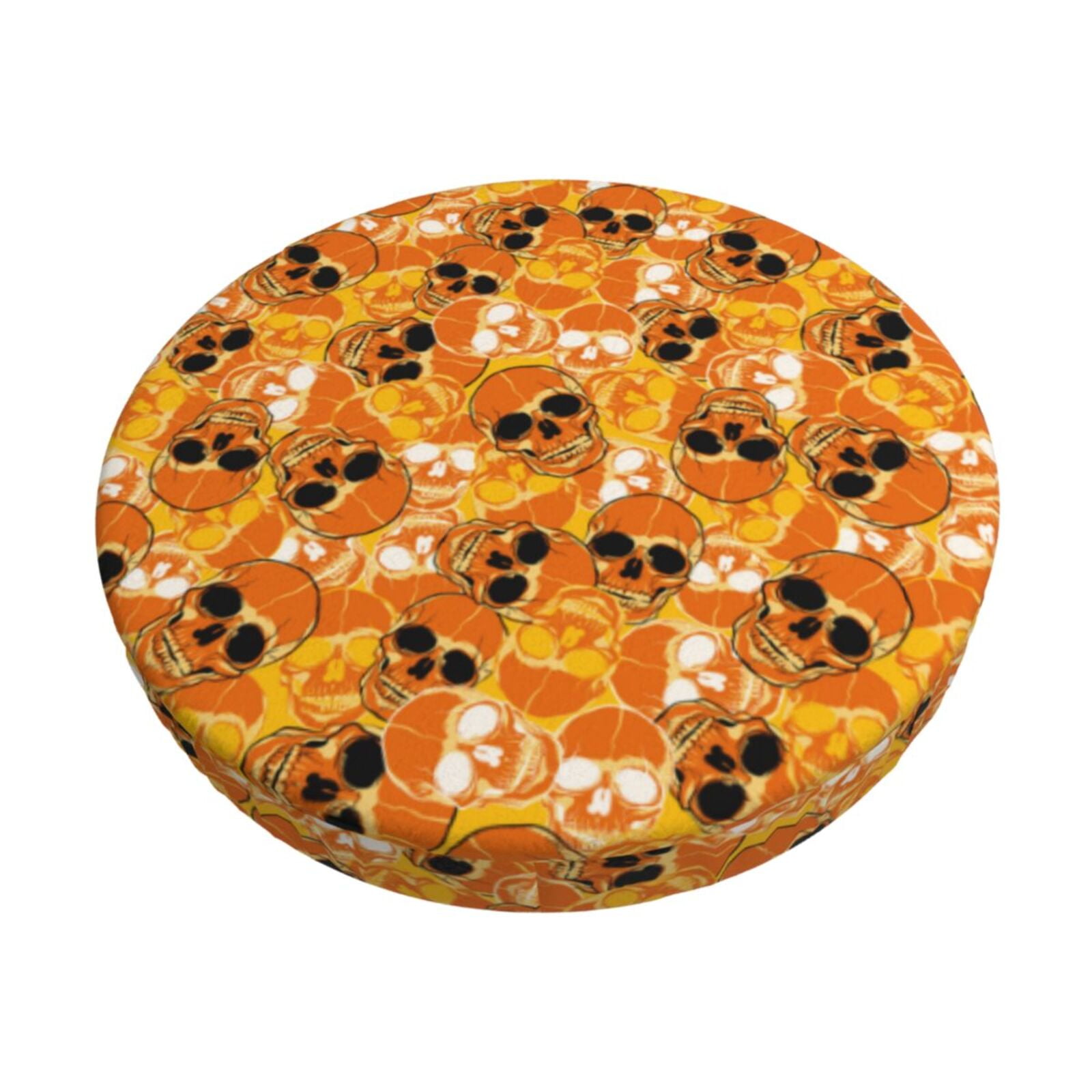Derioi Skulls for Round Bar Chair Cushion Cover Round Stool Cover ...