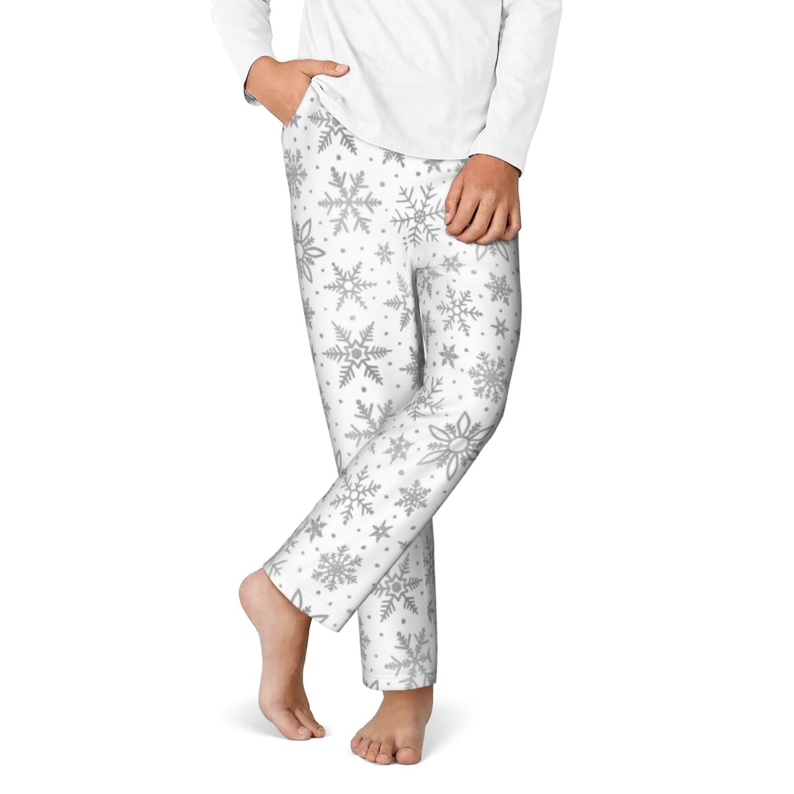 Derioi Snowflake Minimalist for Pajama Pants Men Elastic Waistband ...