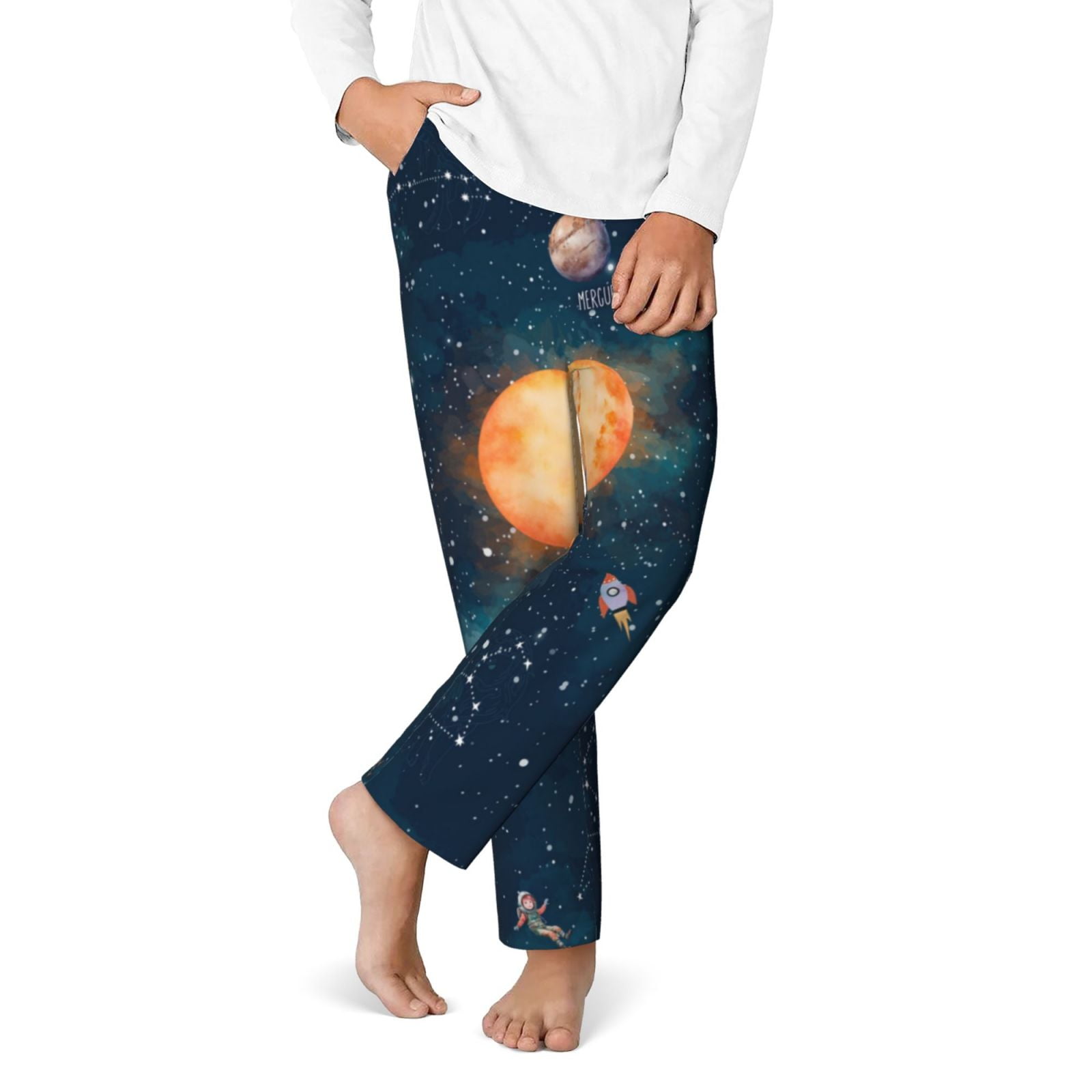 Derioi Solar System And Planets for Pajama Pants Men Elastic Waistband ...