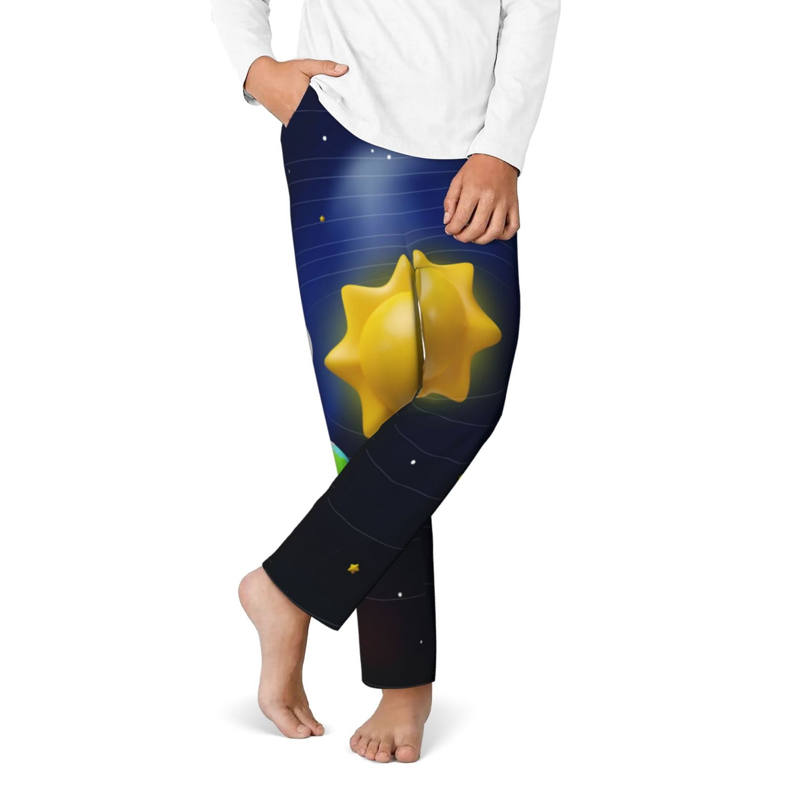 Derioi Solar System for Pajama Pants Men Elastic Waistband Sleep Pajama ...