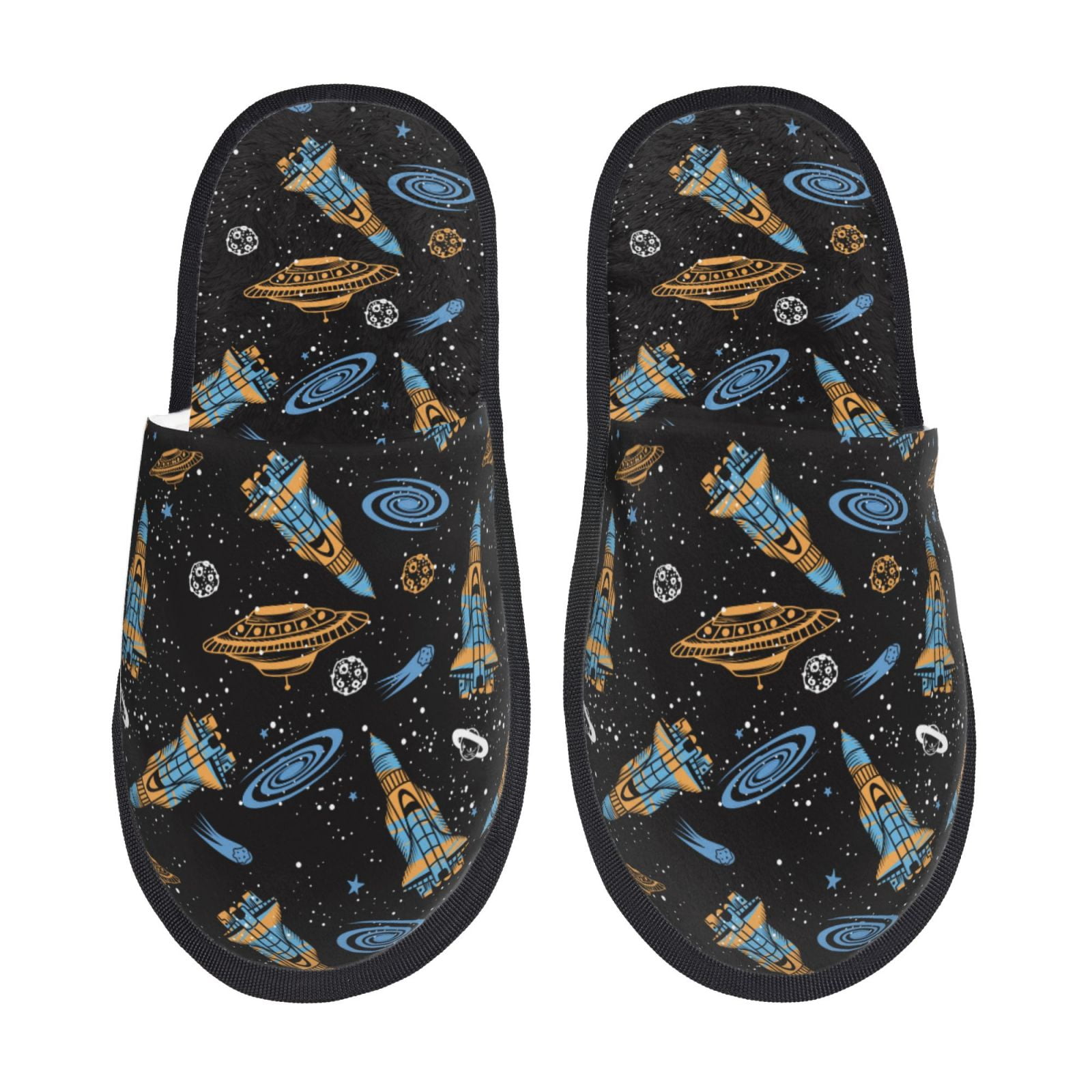 Derioi Space Rocket for Slippers Indoor Outdoor Anti-Skid Warm Cozy ...