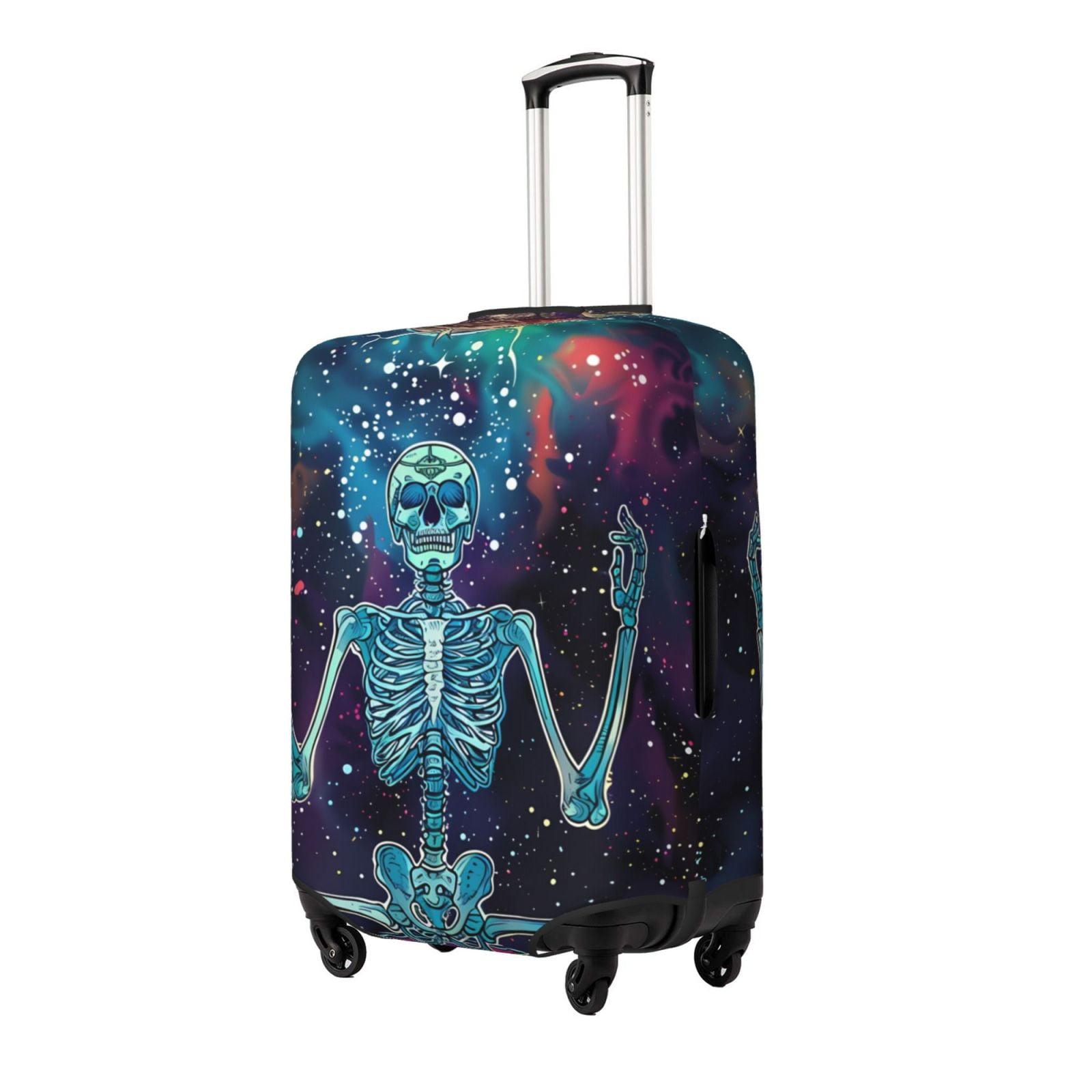 Derioi Space Skeleton Meditation for Suitcase Cover Protector Fit 18-32 ...