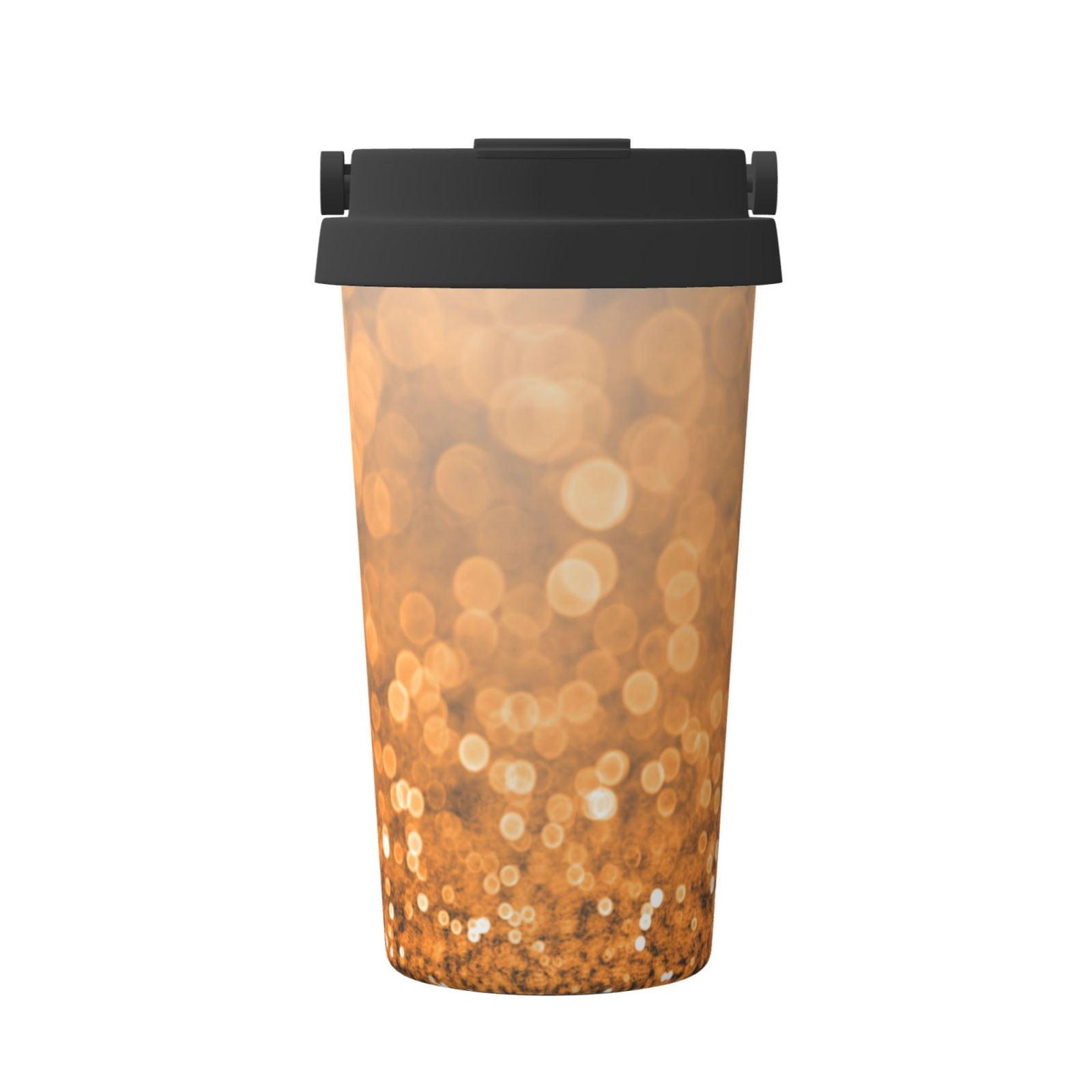 Derioi Sparkling Orange and Black for Stainless Steel Reusable Thermal ...