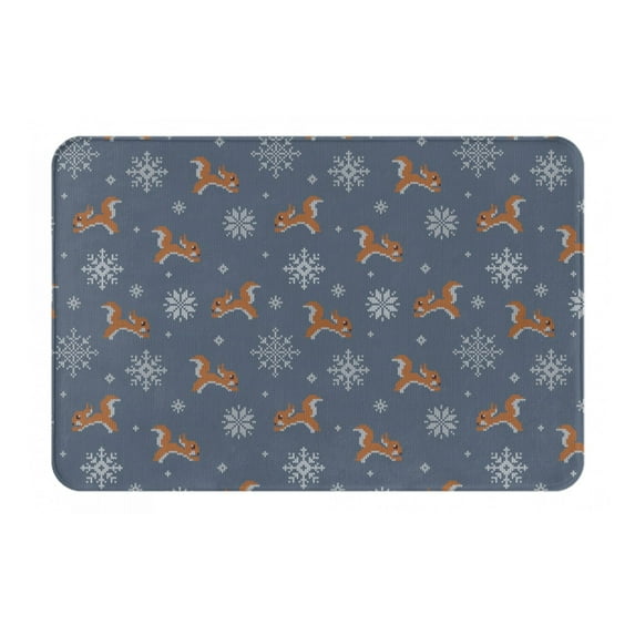 Derioi Squirrel And Snowflakes for Front Door Mat Outside Entrance Non ...