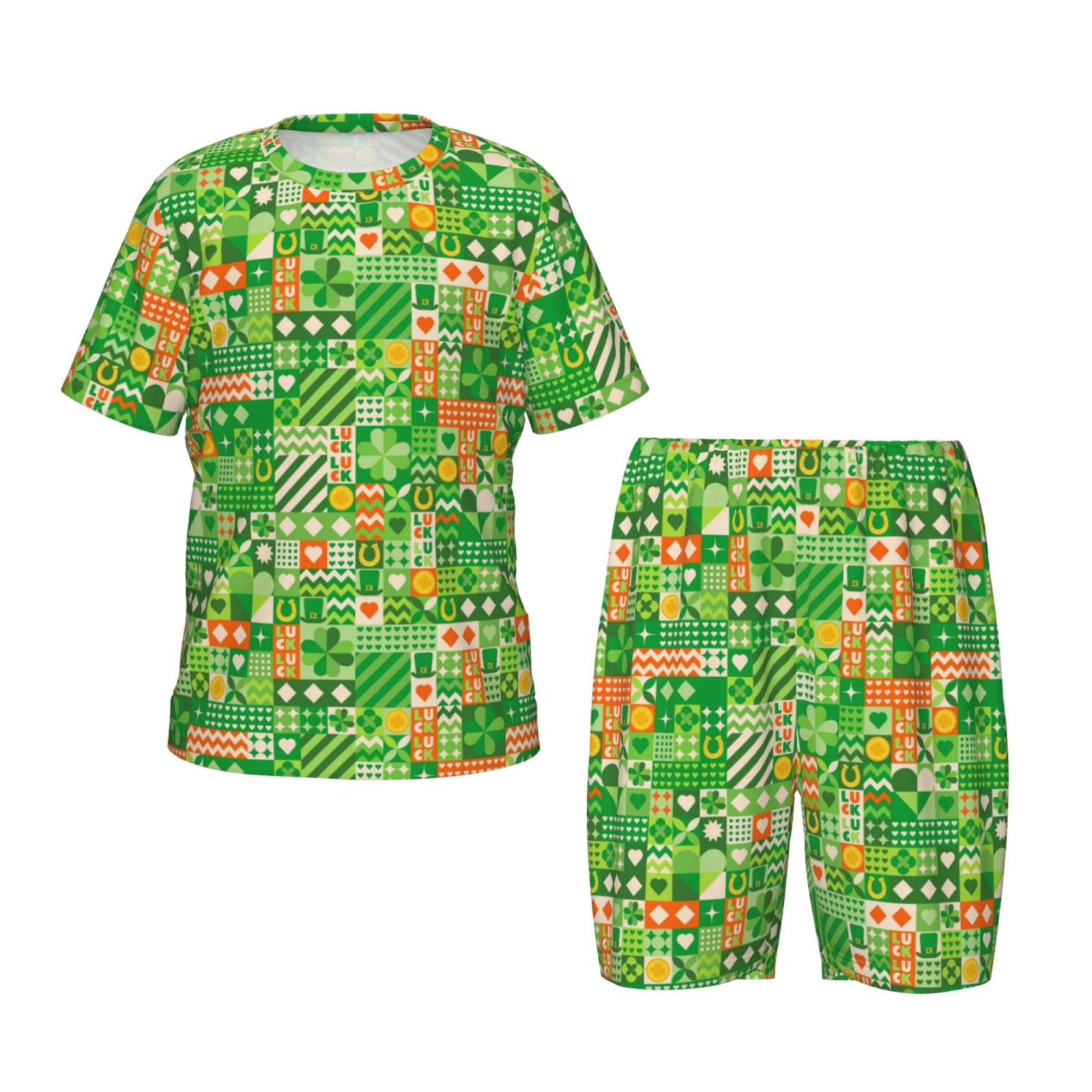 Derioi St Patrick's Day6 for Short-Sleeved Summer Pajama Set for Girls ...