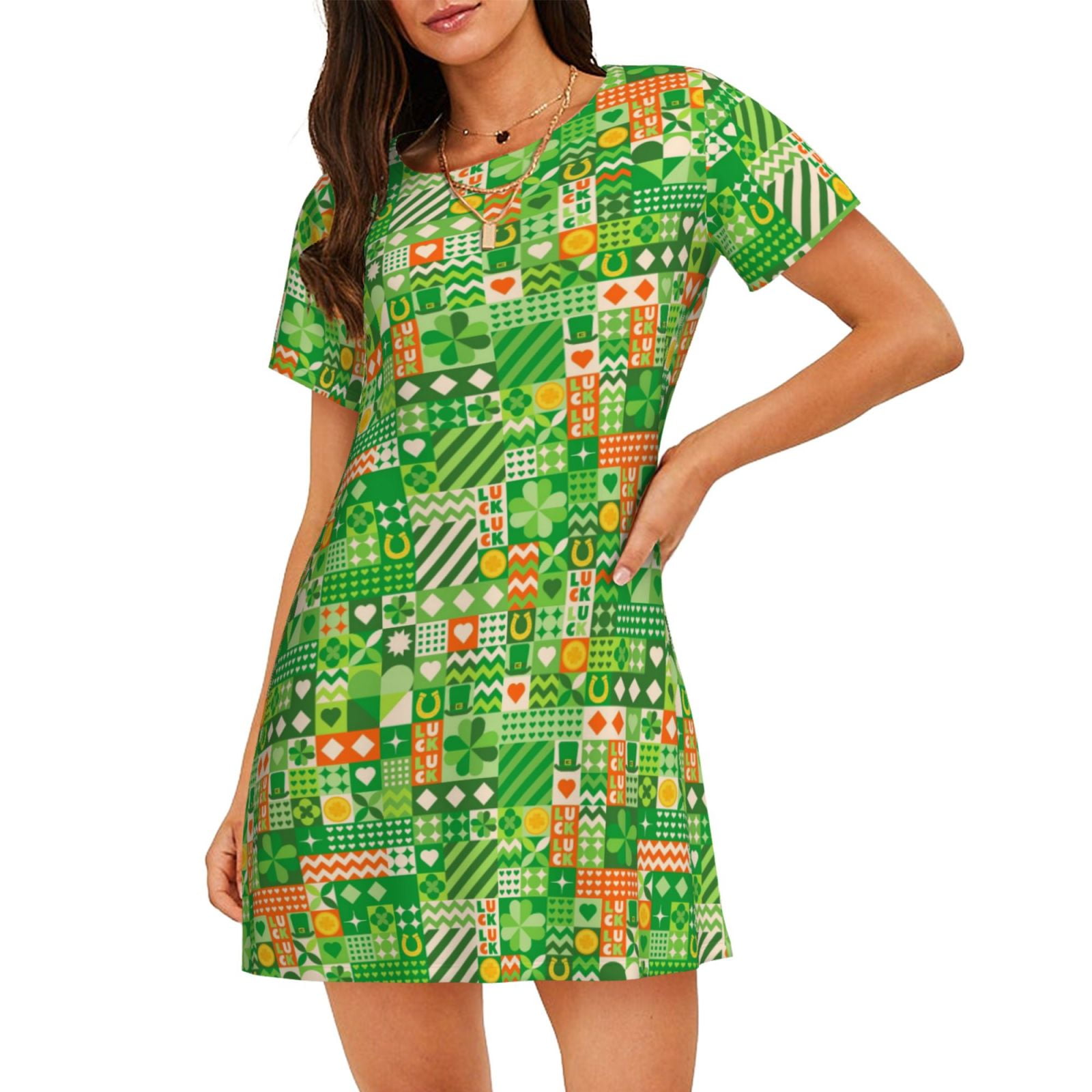 Derioi St Patrick's Day6 for Women's Short-sleeved Nightdress ...