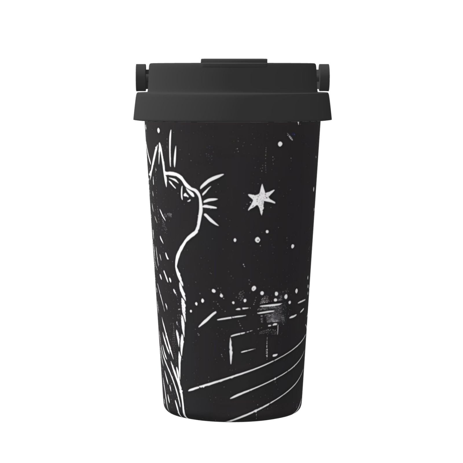 Derioi Star Gazing Cat Illustration for Stainless Steel Reusable ...