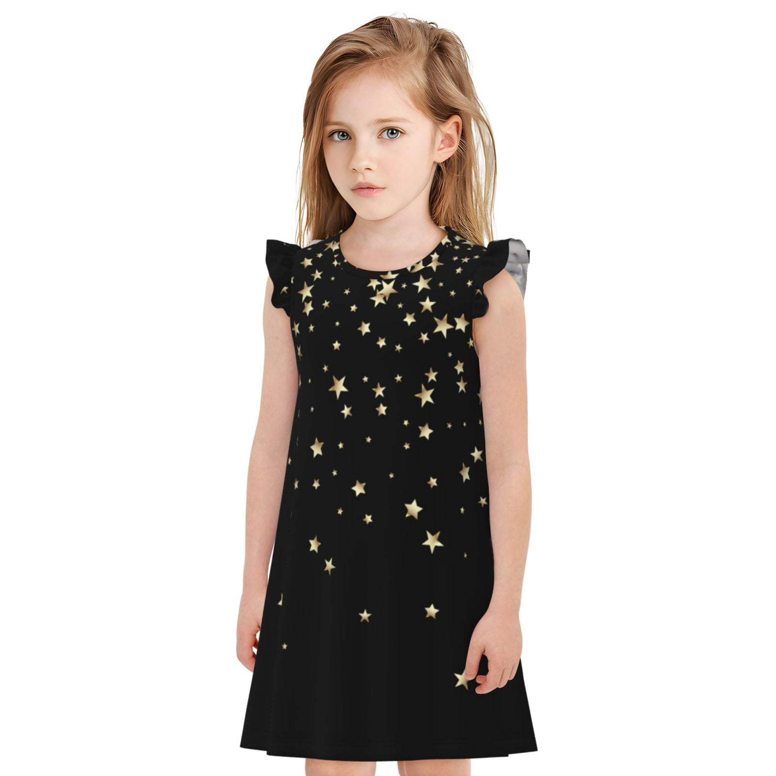 Derioi Star Silver Glitter for Girls Nightgowns Night Dress Sleepwear ...