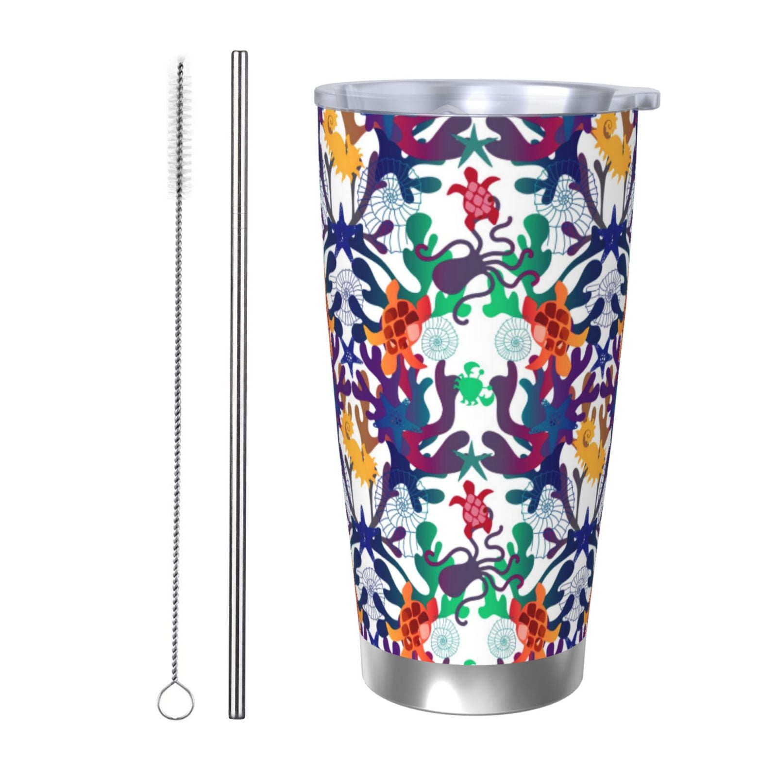 Derioi Starfish And Turtle for 20oz Tumbler with Lid for Hot and Cold ...