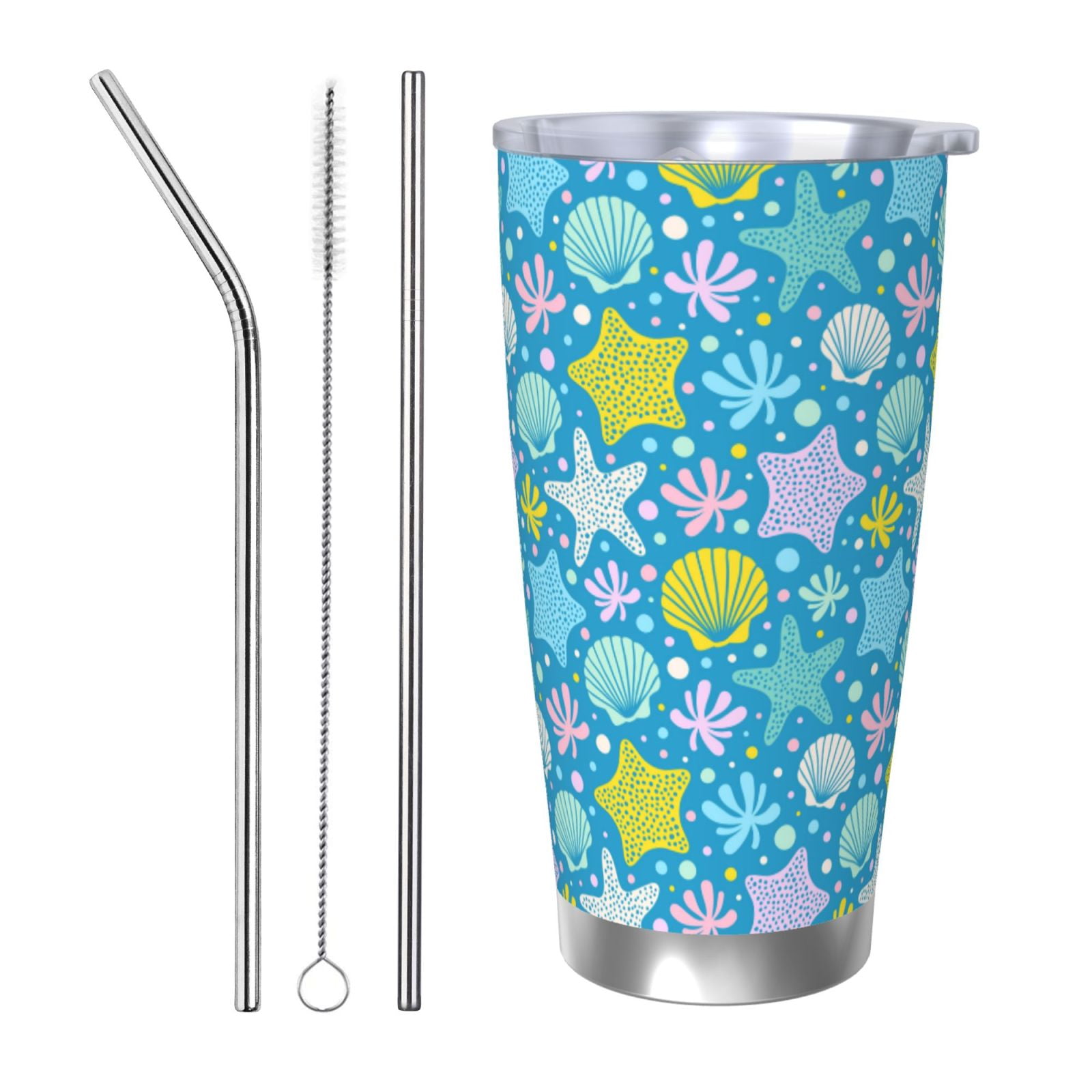 Derioi Starfish for 20oz Tumbler with Lid for Hot and Cold Beverages ...