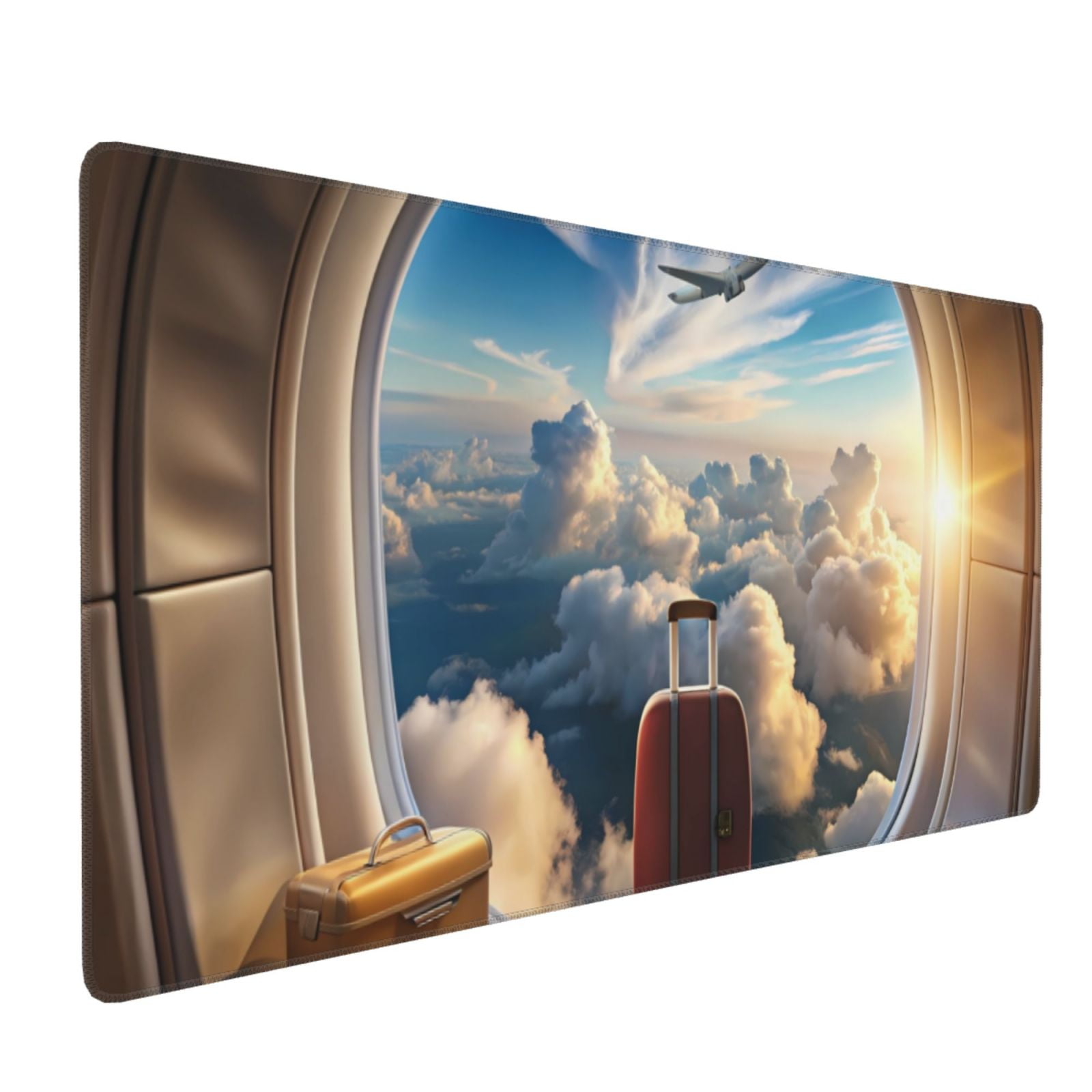 Derioi Sunset Airplane Travel View for Large Non-Slip Gaming Mouse Pad ...