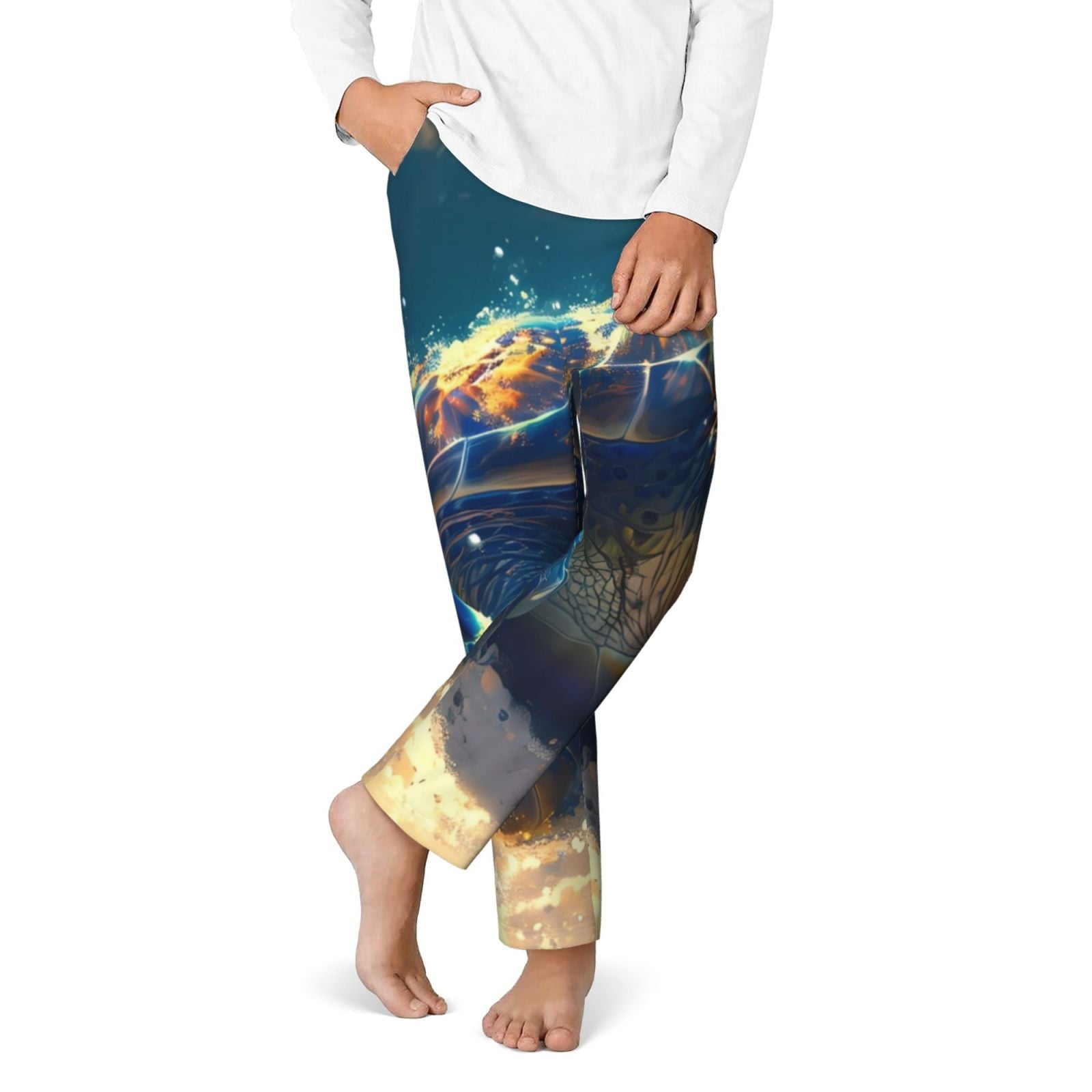 Derioi Sunshine Underwater Sand Turtle for Pajama Pants Men Elastic Waistband Sleep Pajama Pant ...