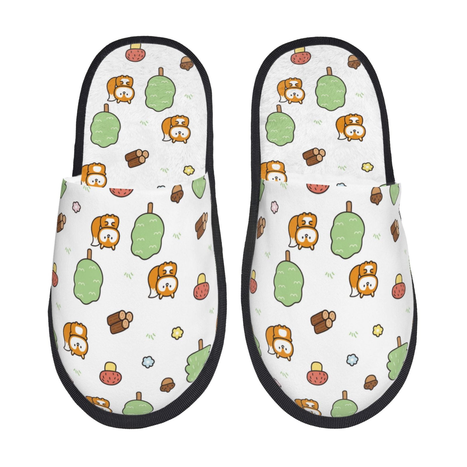 Derioi Tree Squirrel for Slippers Indoor Outdoor Anti-Skid Warm Cozy ...