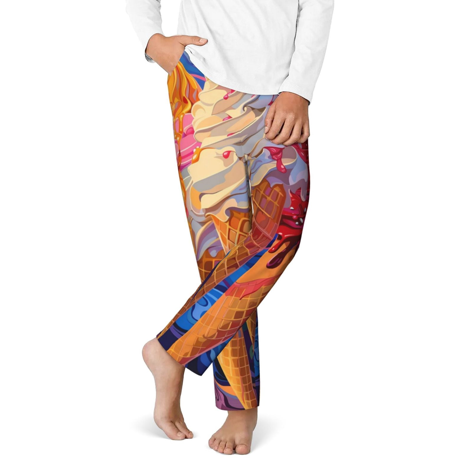 Derioi Trio Of Dripping Cones for Pajama Pants Men Elastic Waistband ...