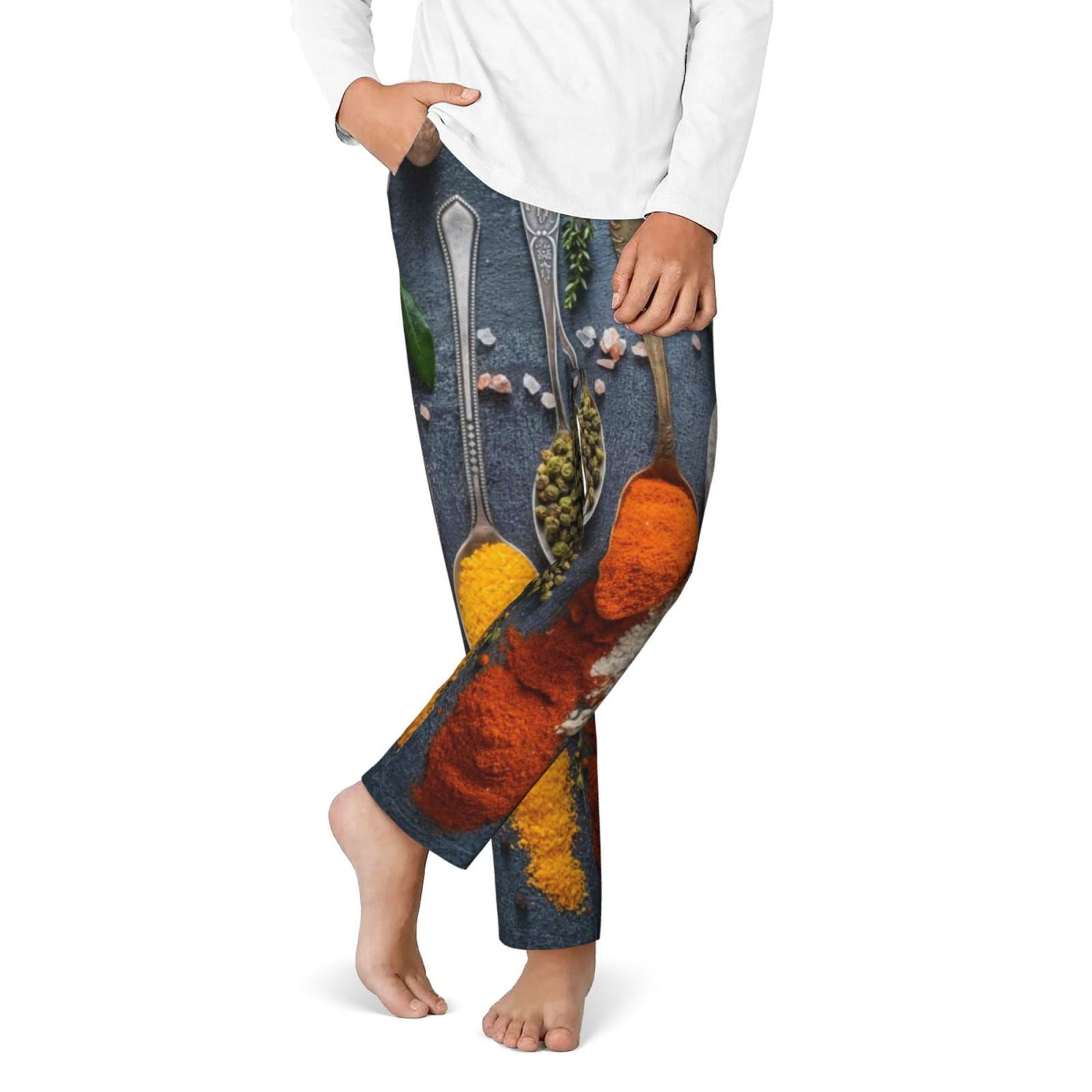 Derioi Various Herbs And Spices In Spoons for Pajama Pants Men Elastic ...